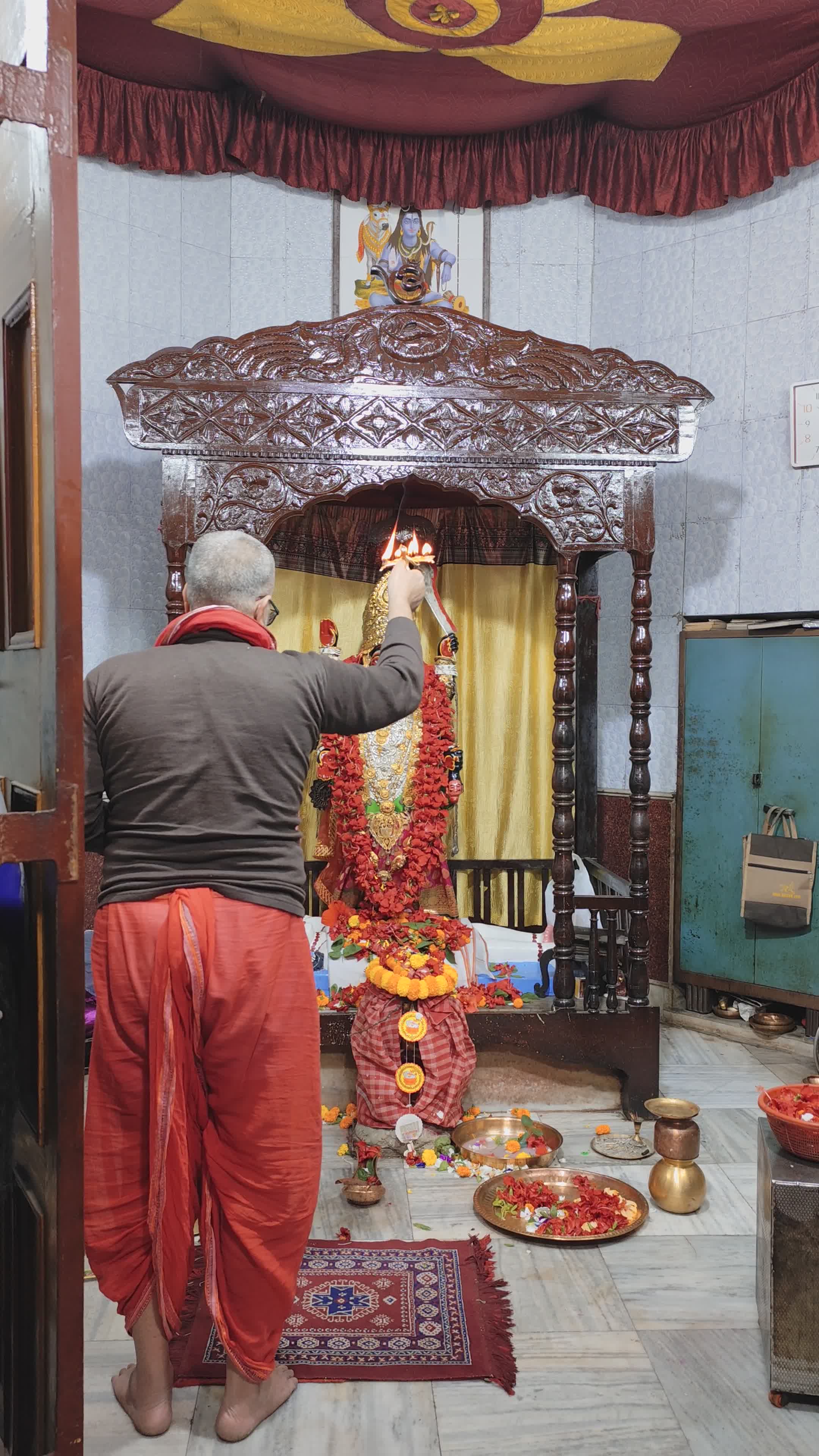 Hindu Ritual Ceremony in Traditional Temple Setting Free Stock Video ...