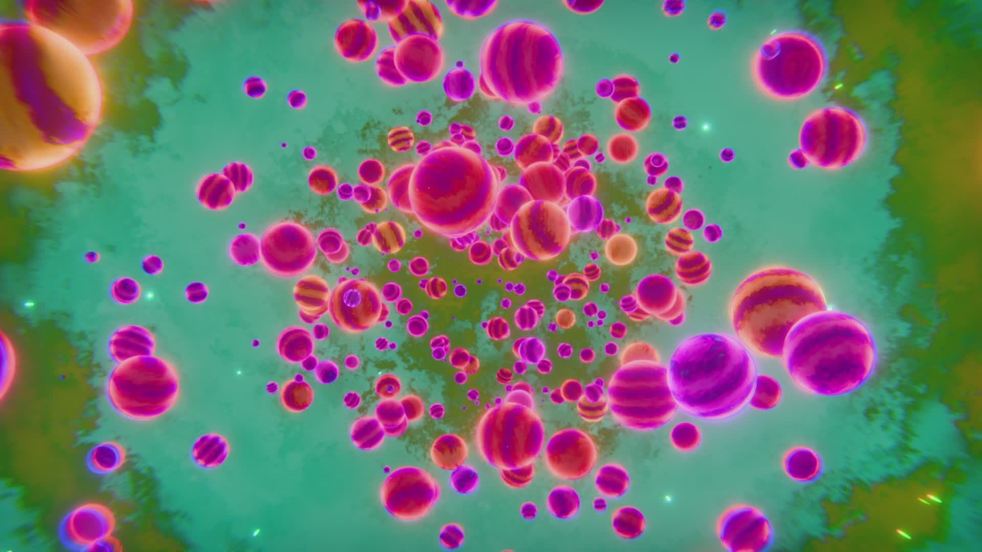 Vibrant Abstract Animation of Floating Spheres Free Stock Video Footage ...