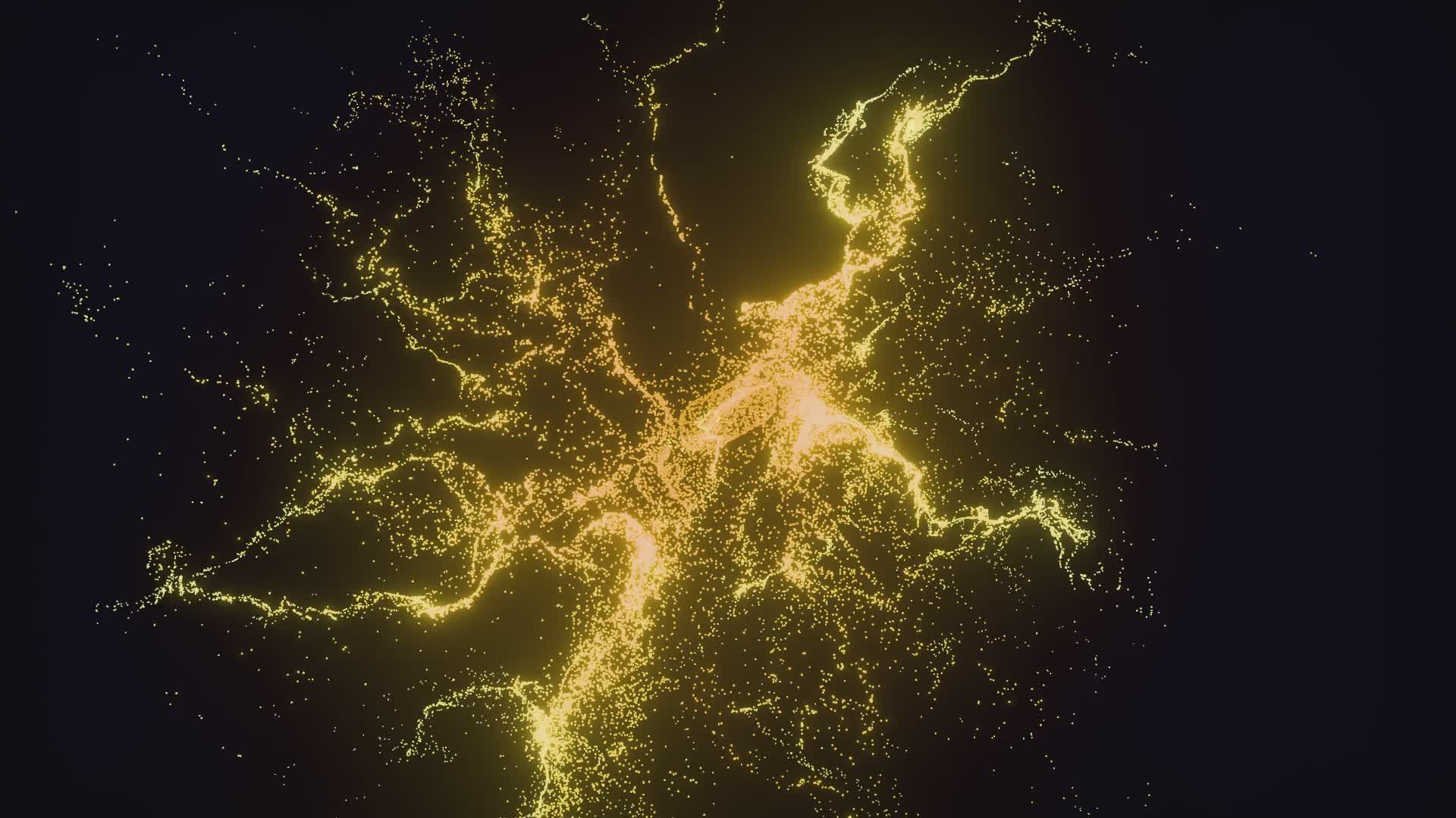 Abstract Glowing Particles Animation Free Stock Video Footage, Royalty ...