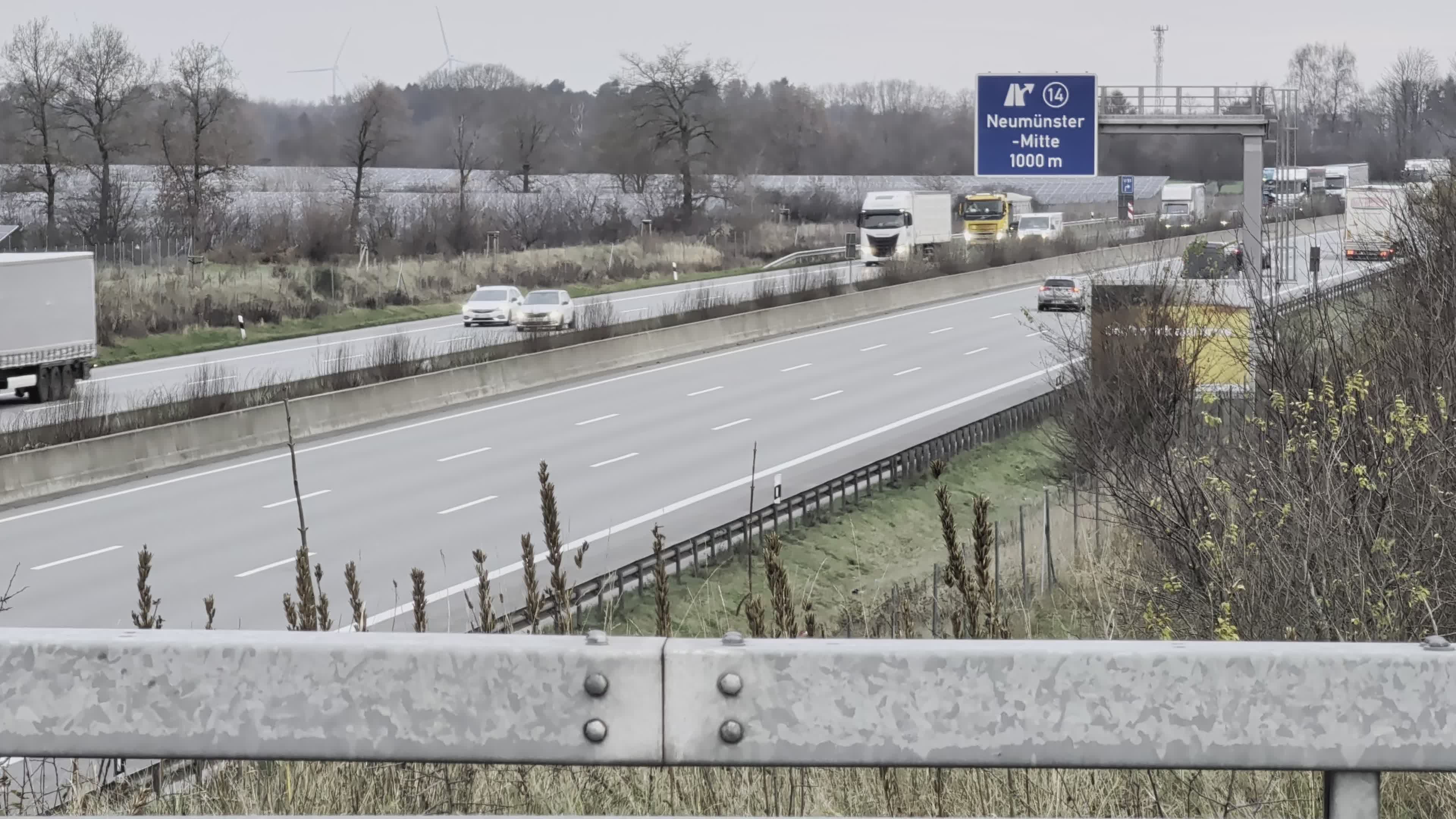 Busy German Autobahn Traffic in Winter Free Stock Video Footage ...