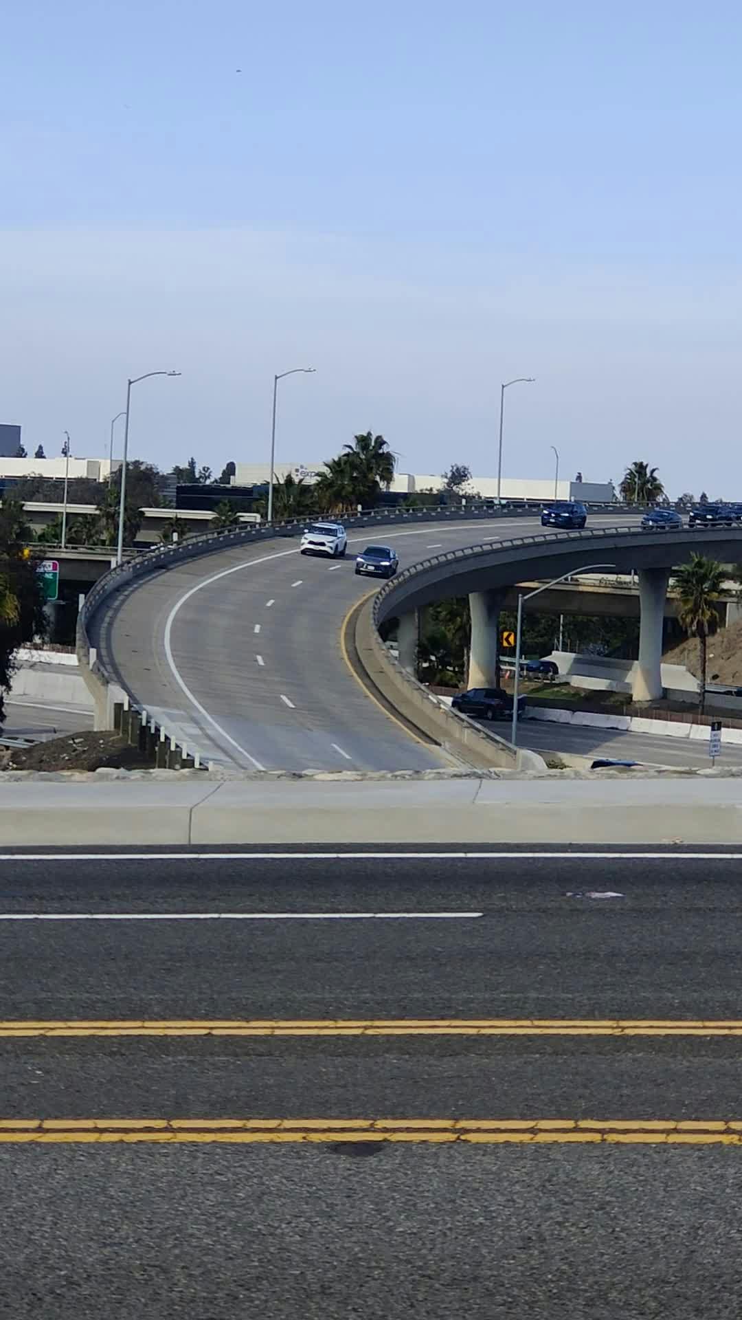 Busy Urban Highway Bridge Traffic Scene Free Stock Video Footage ...