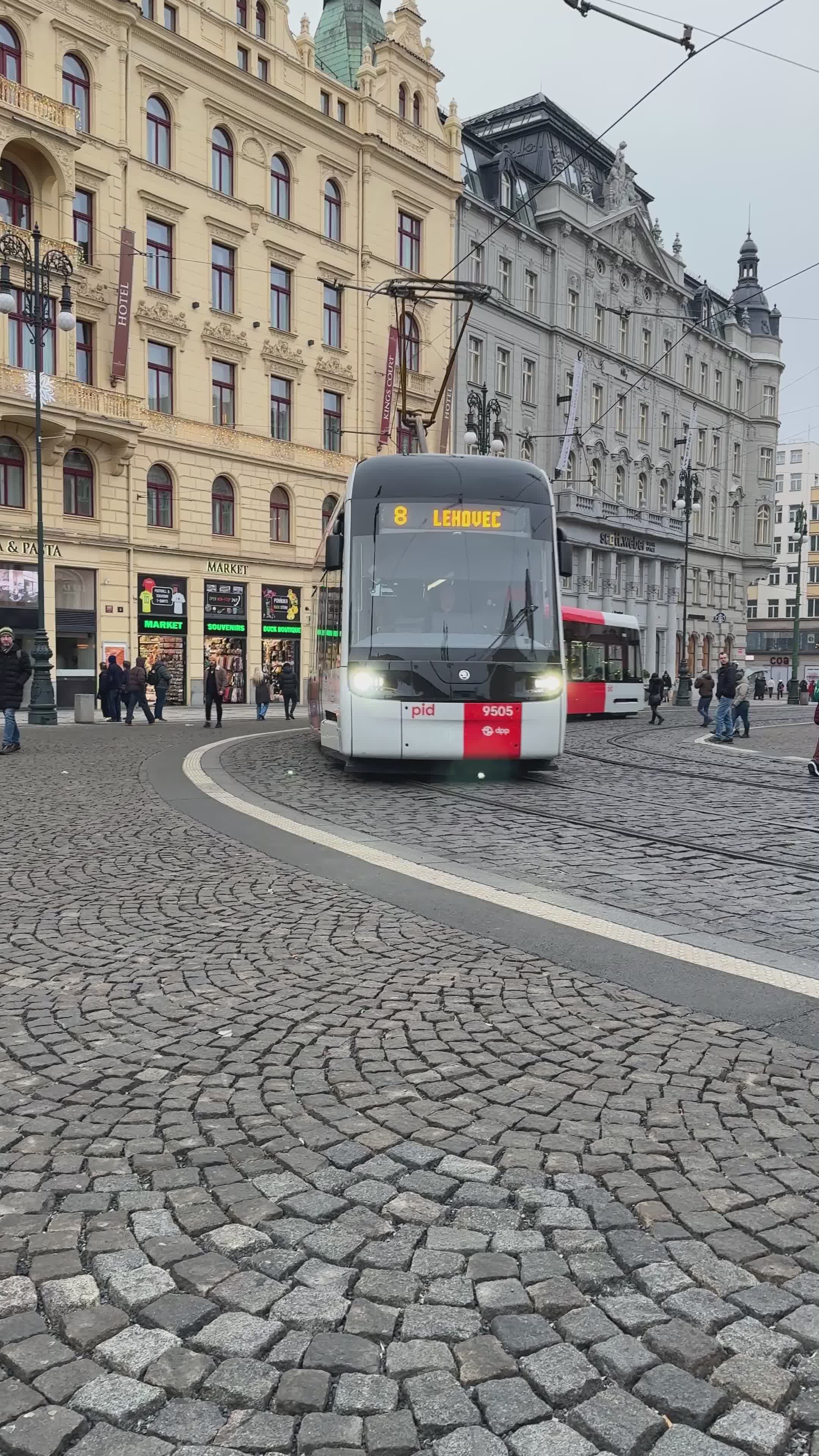 Modern Tram Navigates Historic European City Free Stock Video Footage ...