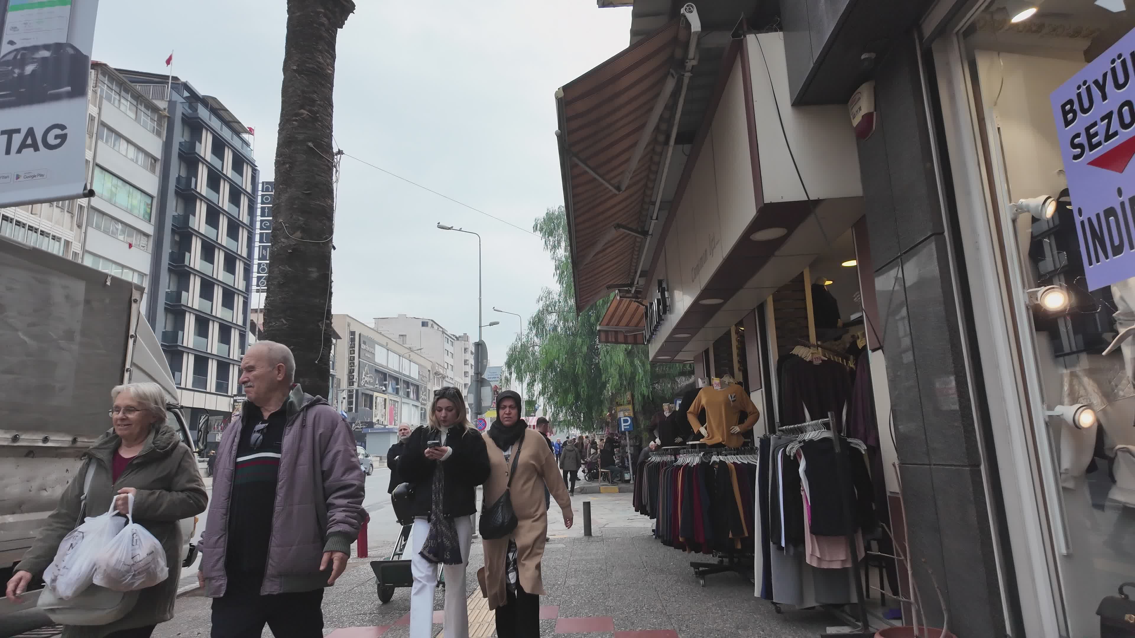 Busy Commercial Street in Urban Setting Free Stock Video Footage ...
