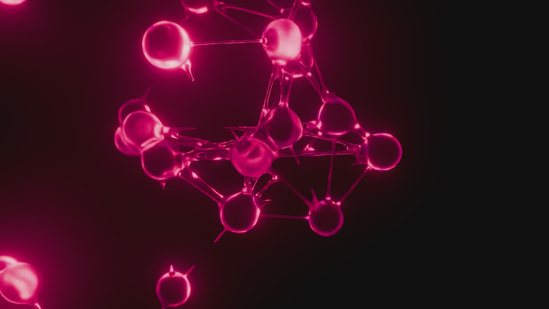 Vibrant Pink Molecular Structure Animation Free Stock Video Footage ...