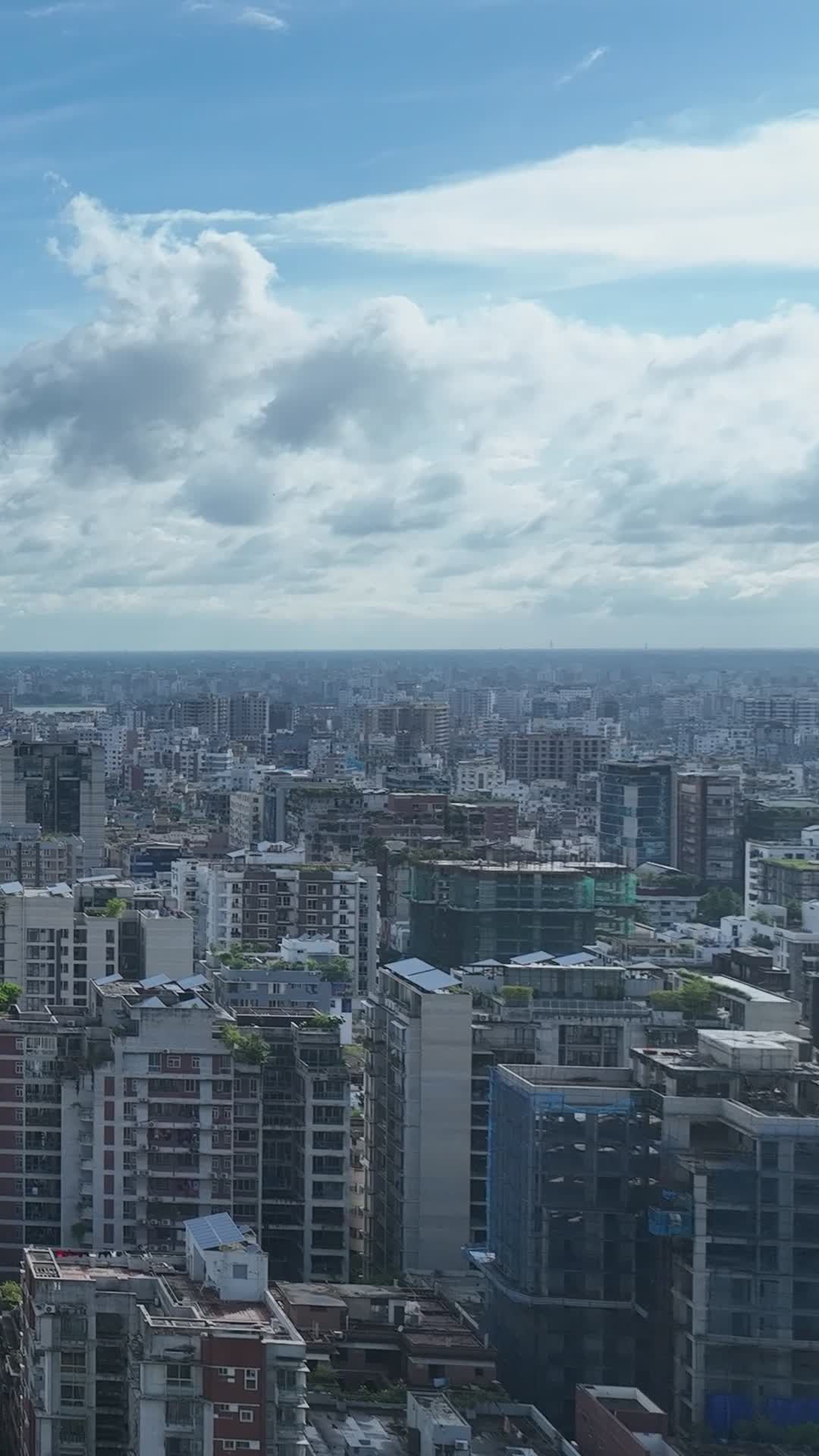 Aerial View of Dhaka City Skyline on a Clear Day Free Stock Video ...