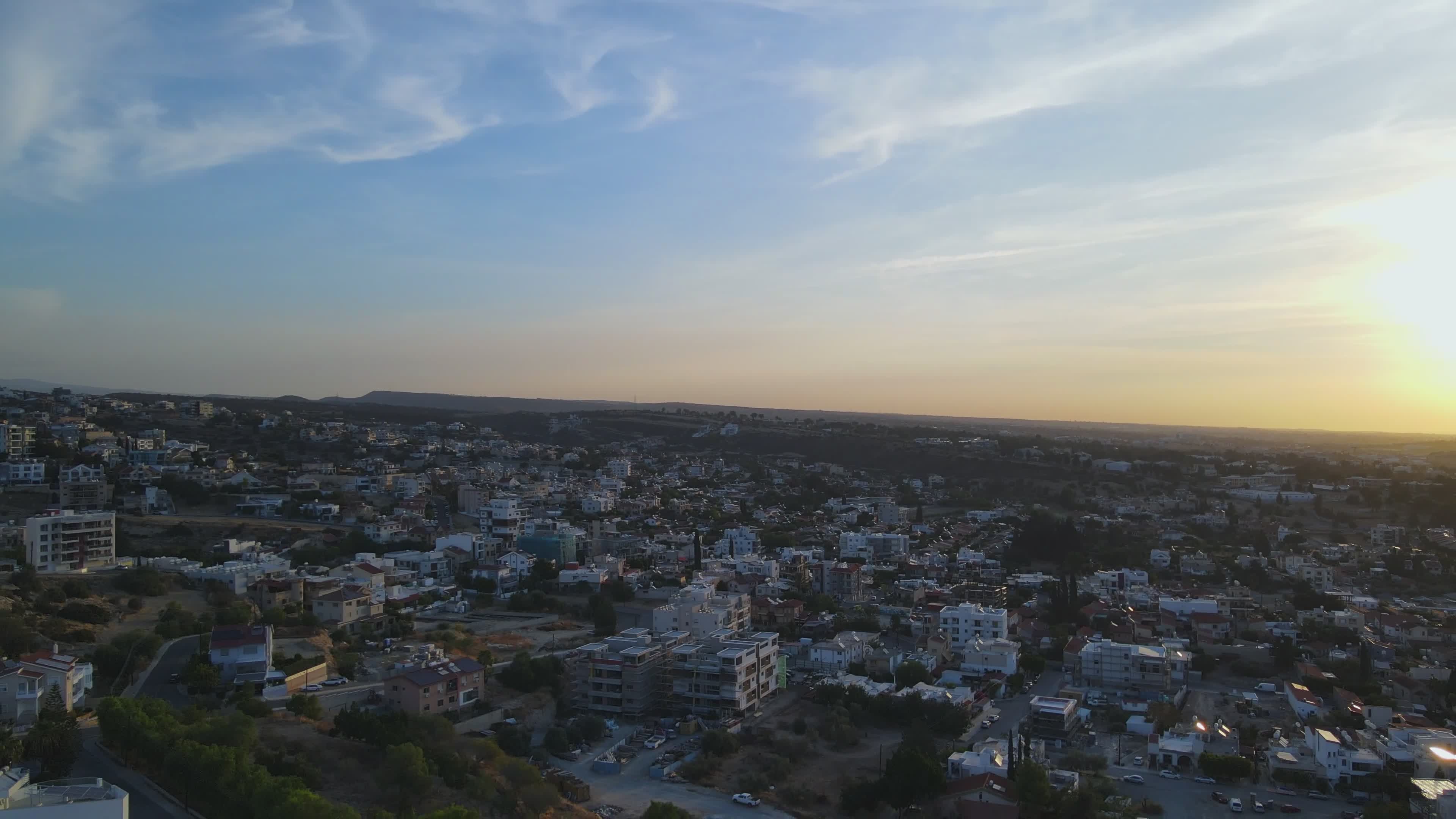 Scenic Aerial View of Cyprus at Sunset Free Stock Video Footage ...