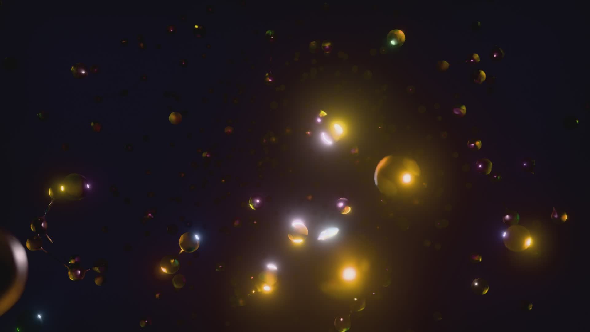 Floating Bubbles with Radiant Light Effects Free Stock Video Footage ...