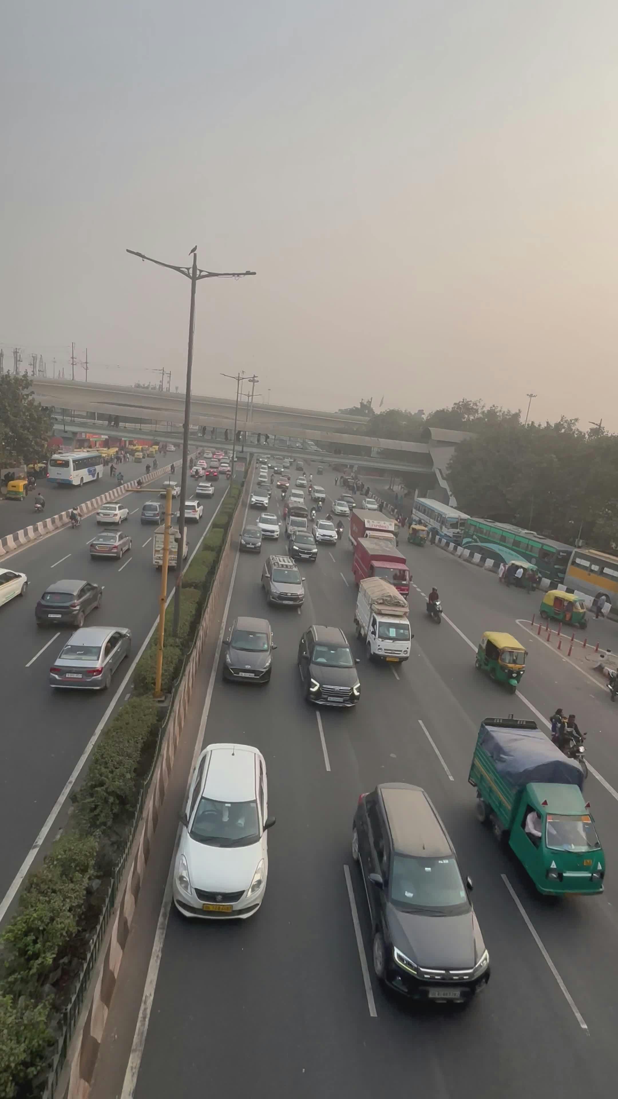 Busy City Street in Delhi with Traffic Free Stock Video Footage ...