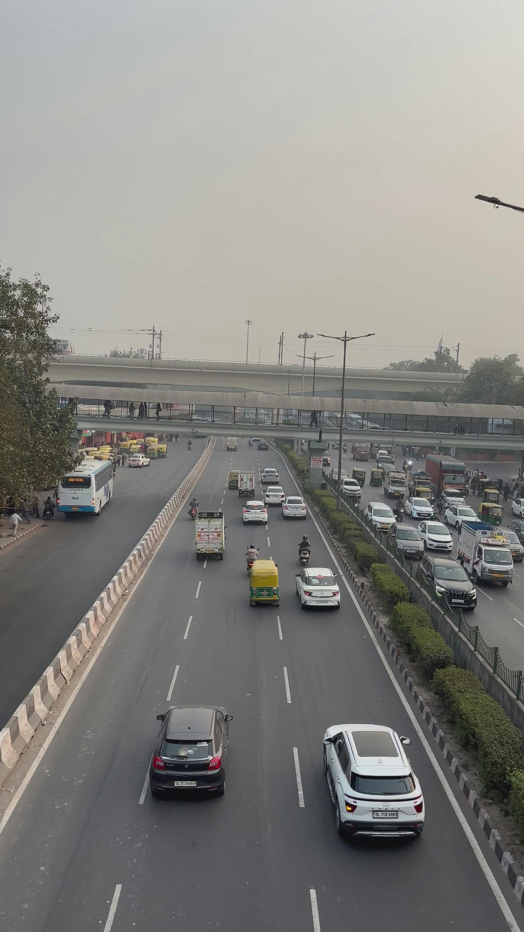 Busy Indian Road City Traffic Scene in Delhi Free Stock Video Footage ...