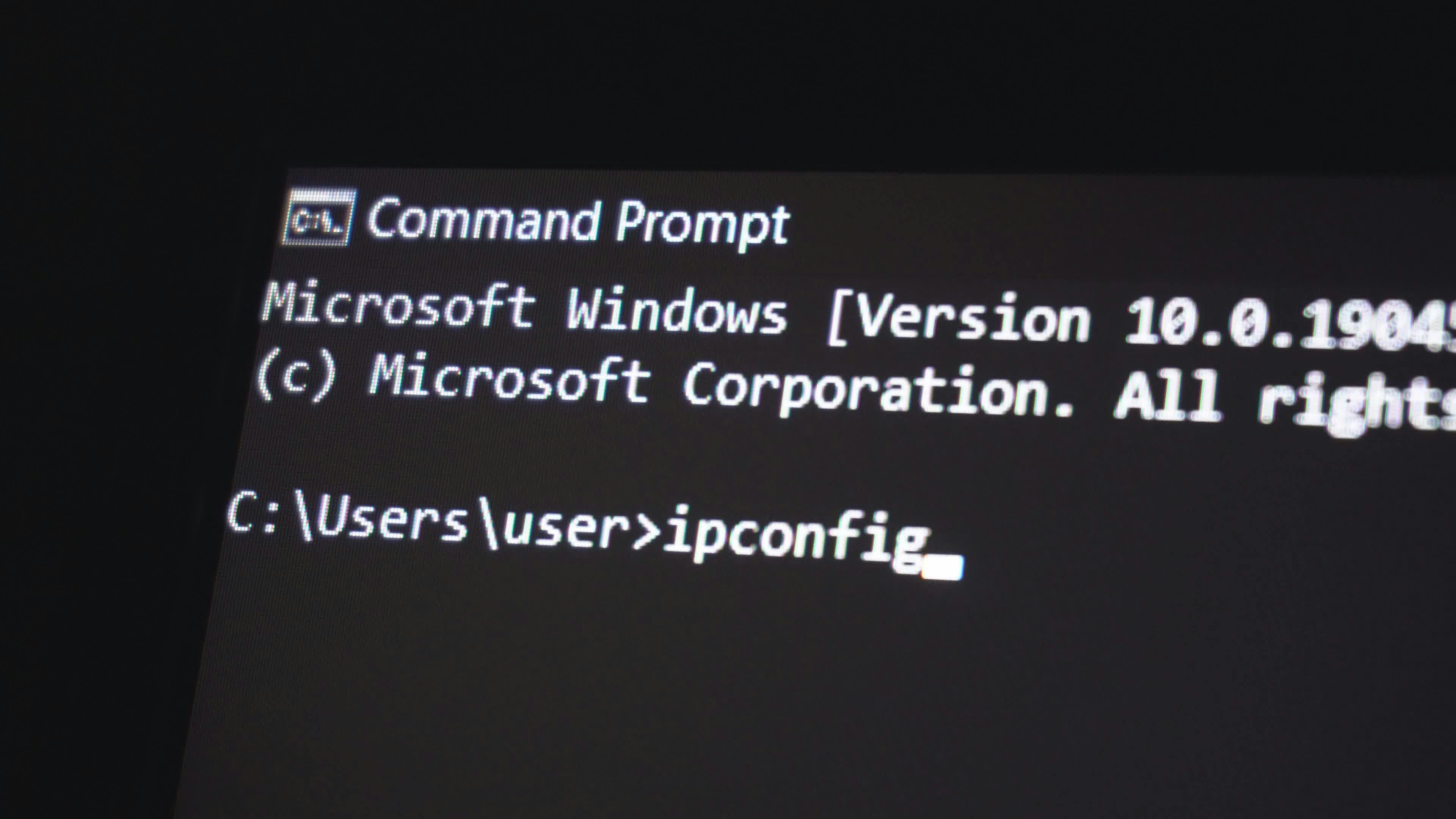 Command Prompt Interface on Windows PC Free Stock Video Footage, Royalty-Free 4K & HD Video Clip