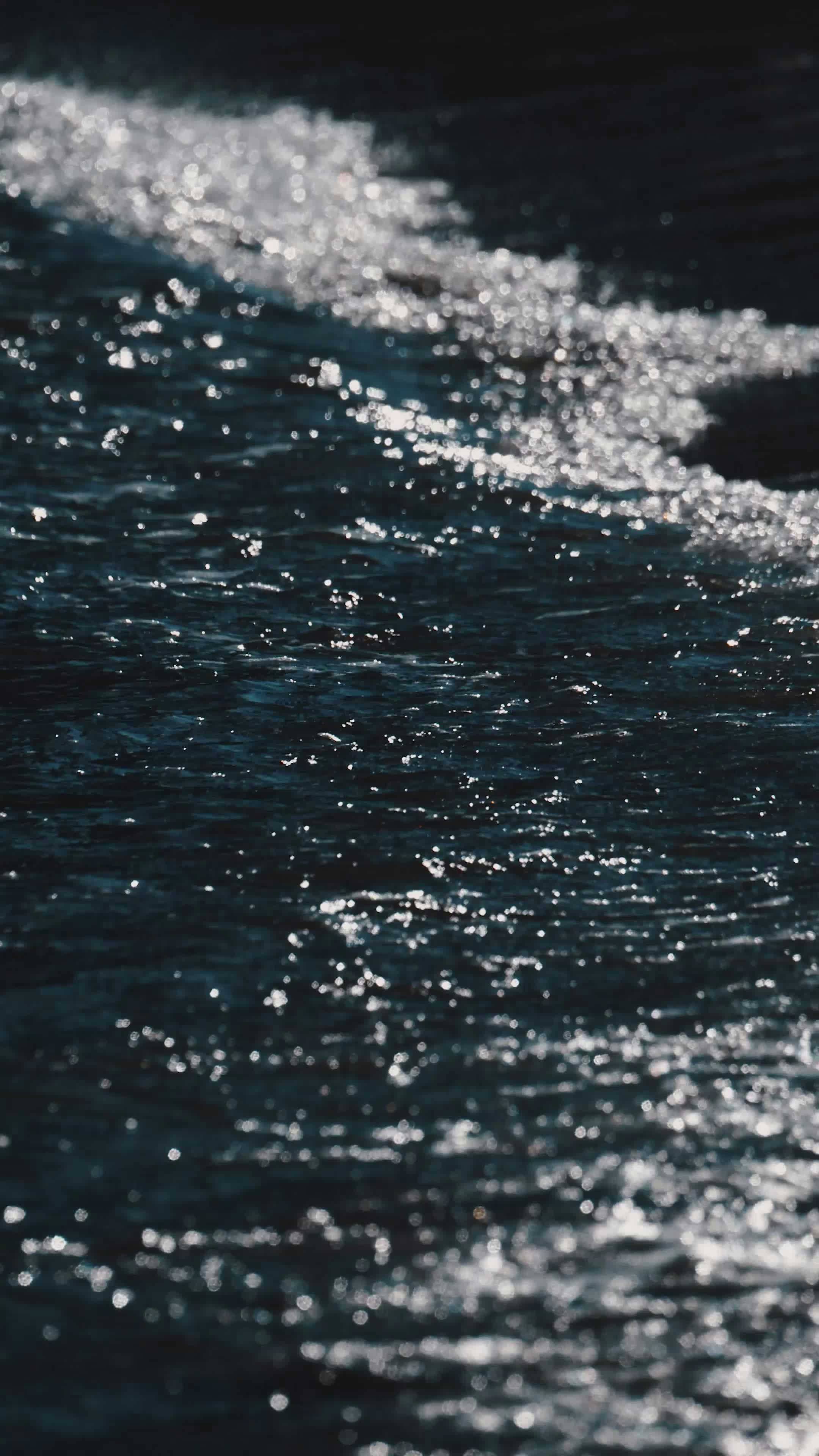 Glittering Ripples on Dark Water Surface Free Stock Video Footage, Royalty-Free 4K & HD Video Clip