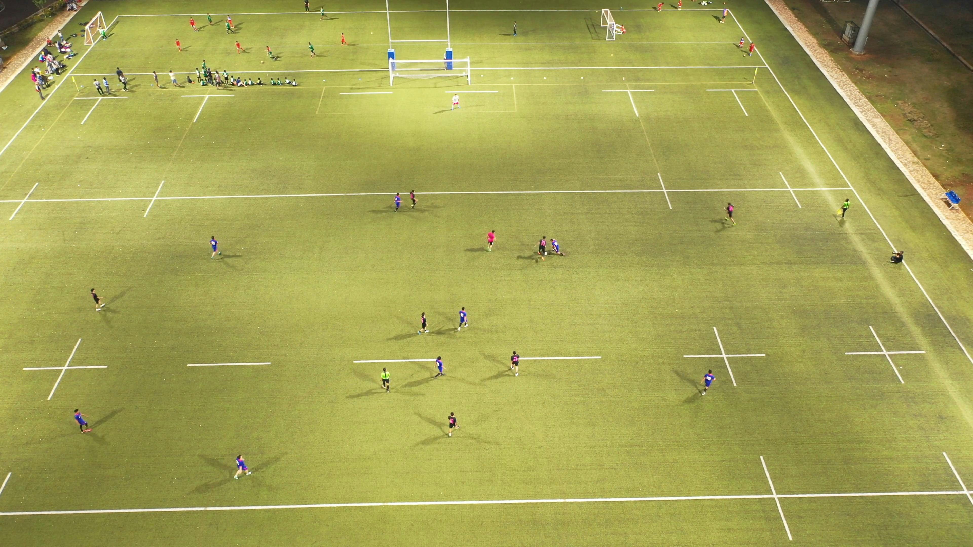 A Soccer Game Being Played In The Soccer Field · Free Stock Video