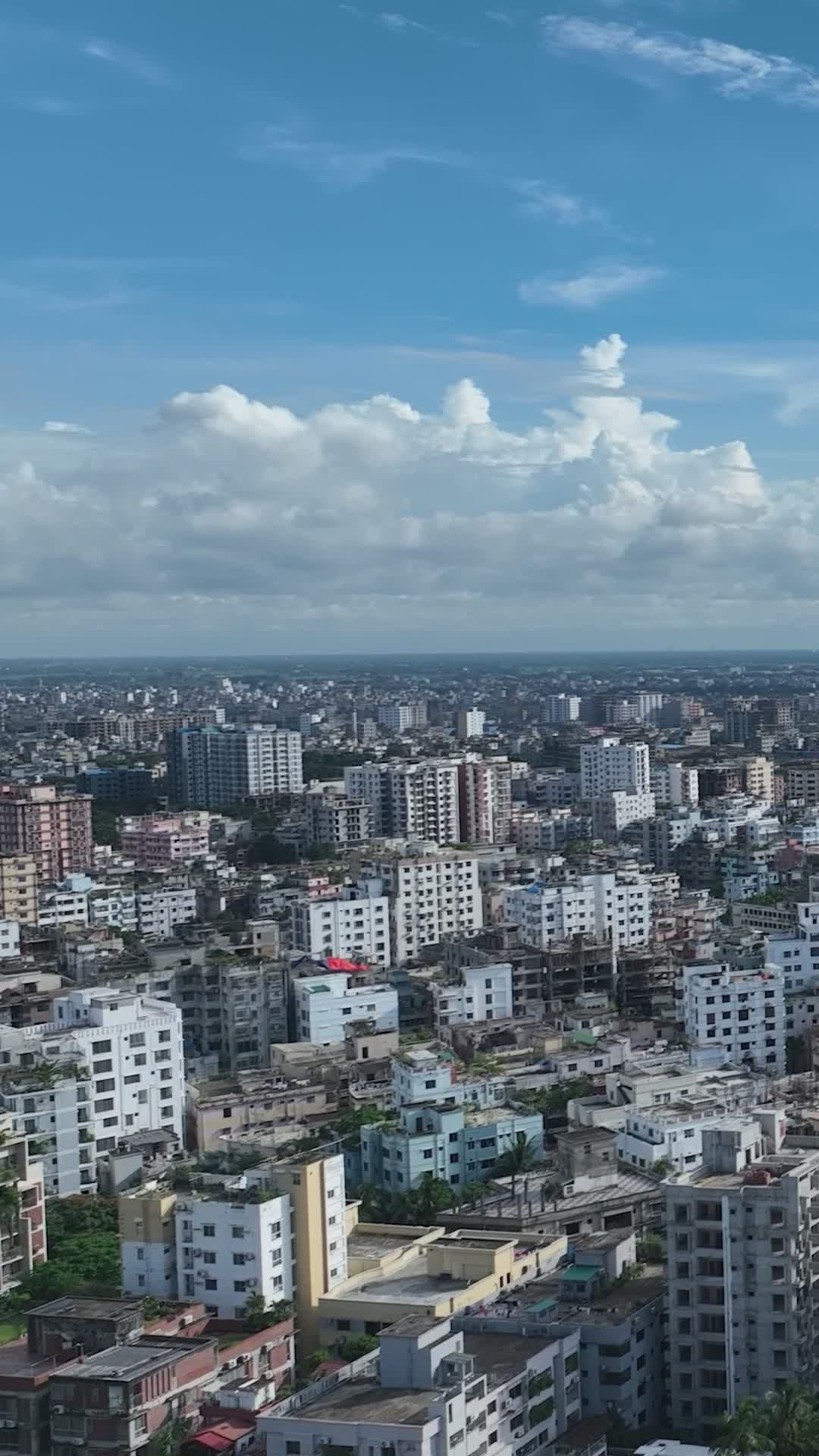 Drone Aerial View of Dhaka City Skyline Free Stock Video Footage ...