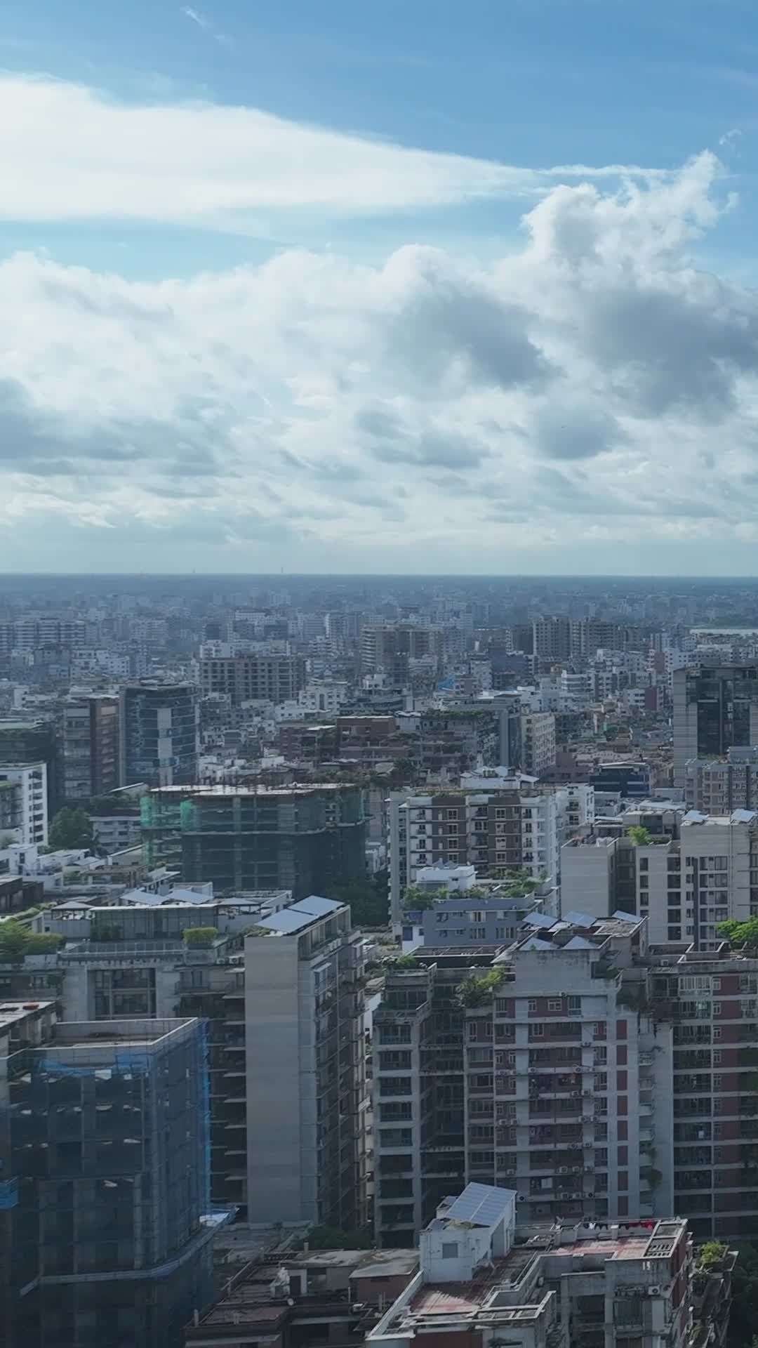 Aerial View of Dhaka City Skyline in 4K Free Stock Video Footage ...