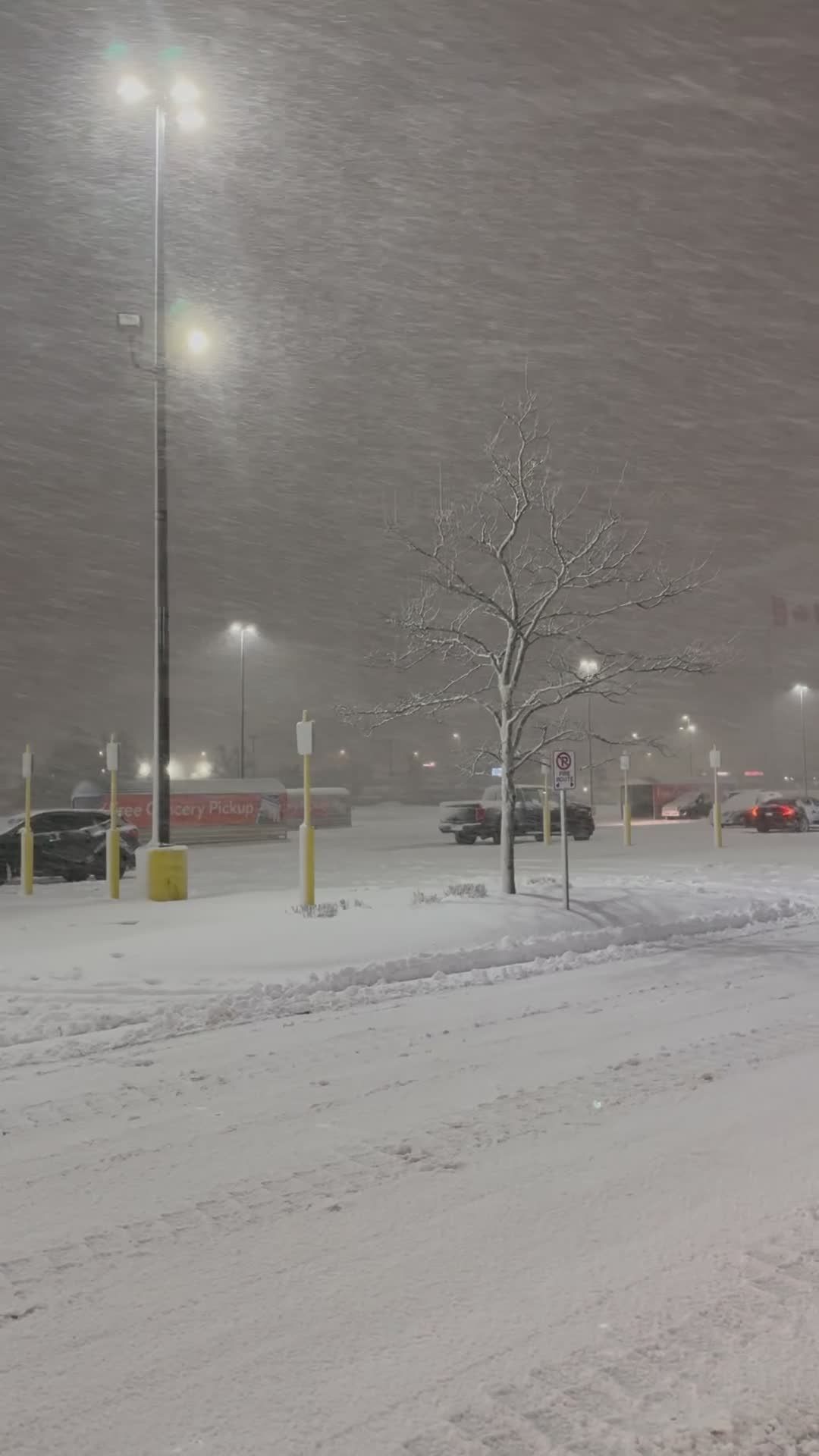 Dramatic Winter Snowstorm in Parking Lot Free Stock Video Footage ...