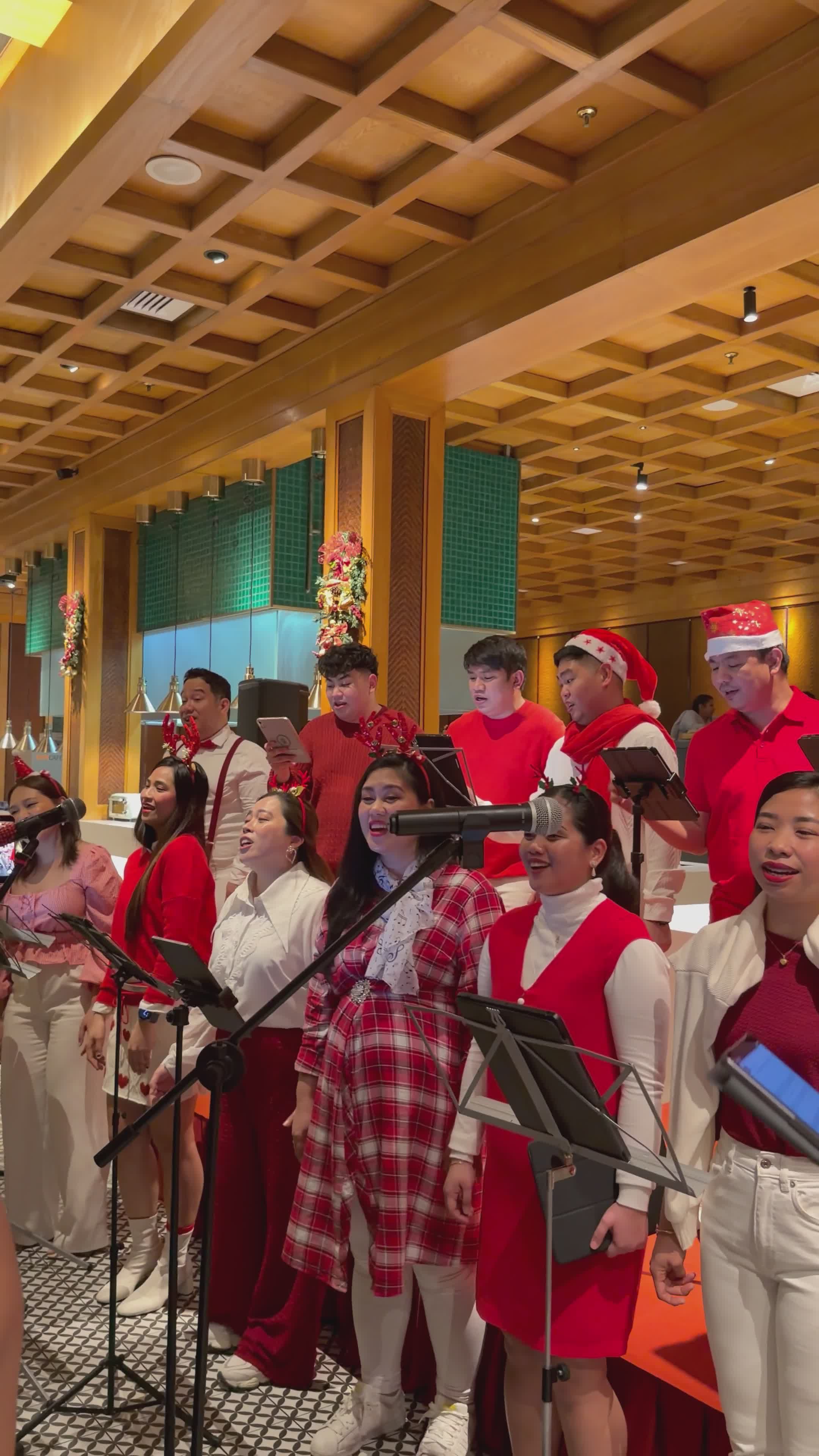 Festive Christmas Choir Singing Performance Free Stock Video Footage ...