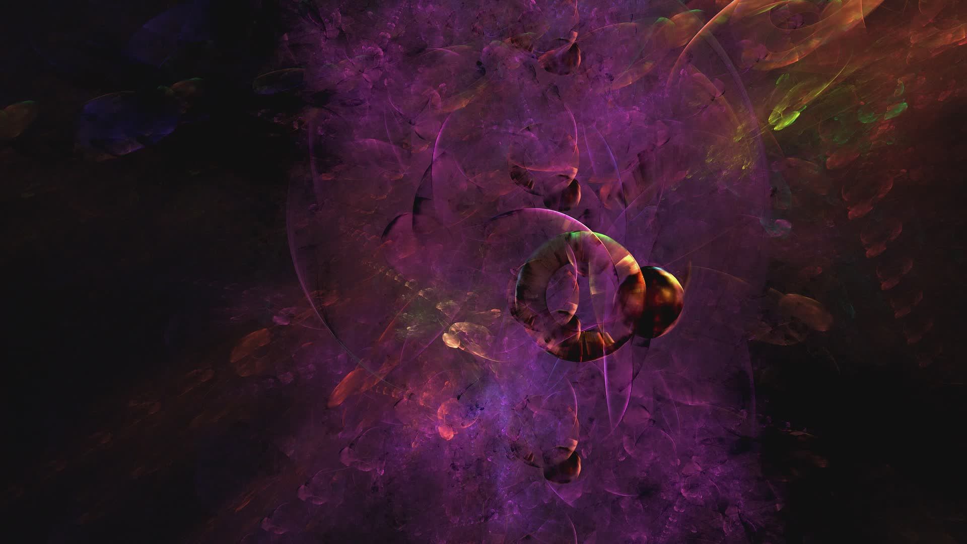 Vibrant Abstract Purple Fantasy Animation Loop Free Stock Video Footage ...