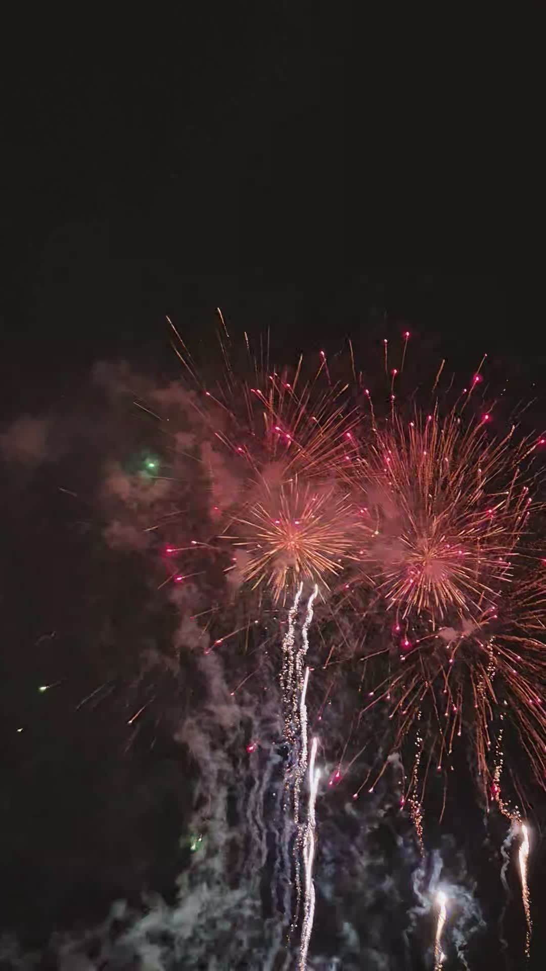 Vibrant Fireworks Display Celebrating New Year Free Stock Video Footage ...