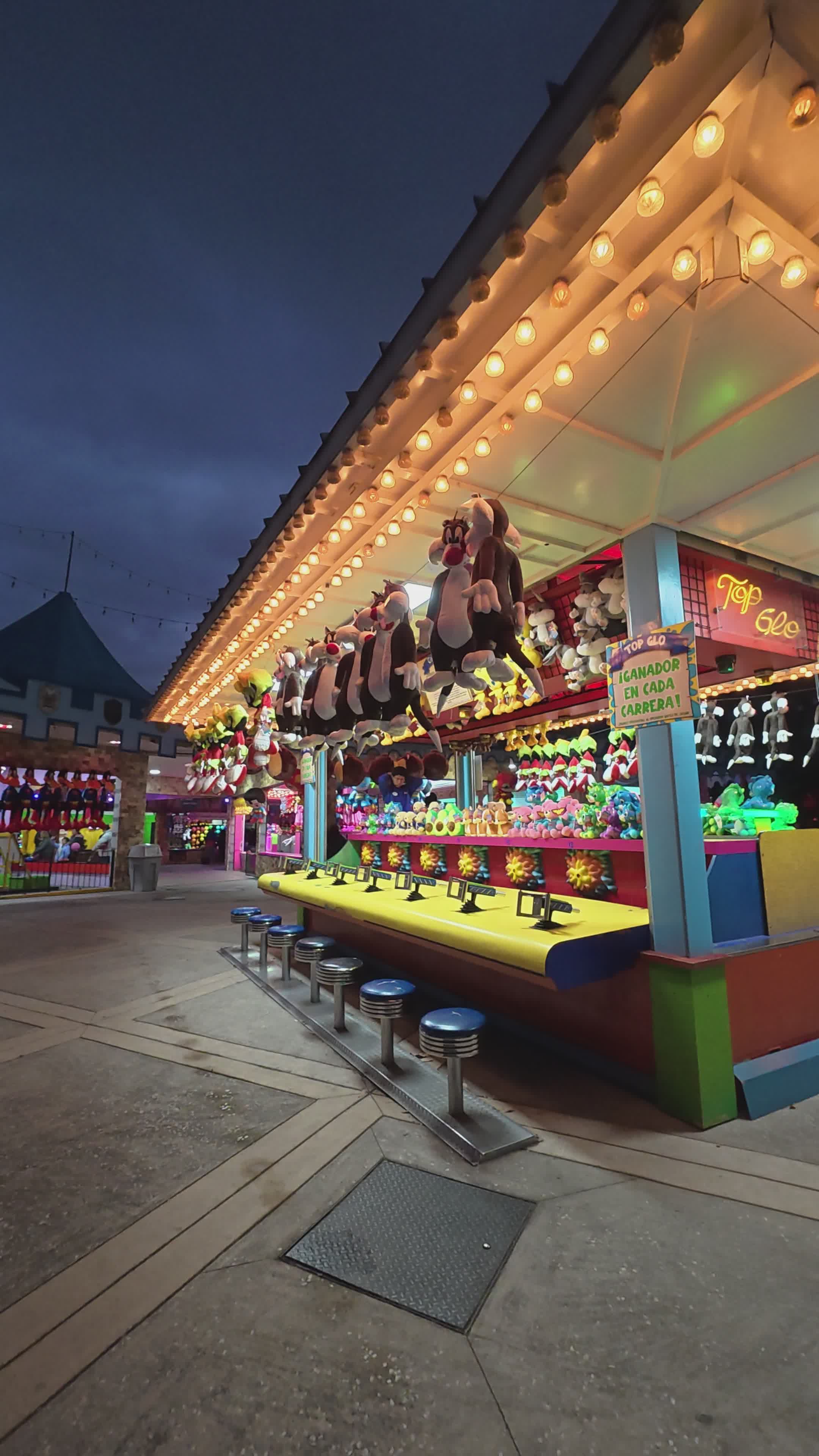 Vibrant Carnival Game Booth at Night Free Stock Video Footage, Royalty ...