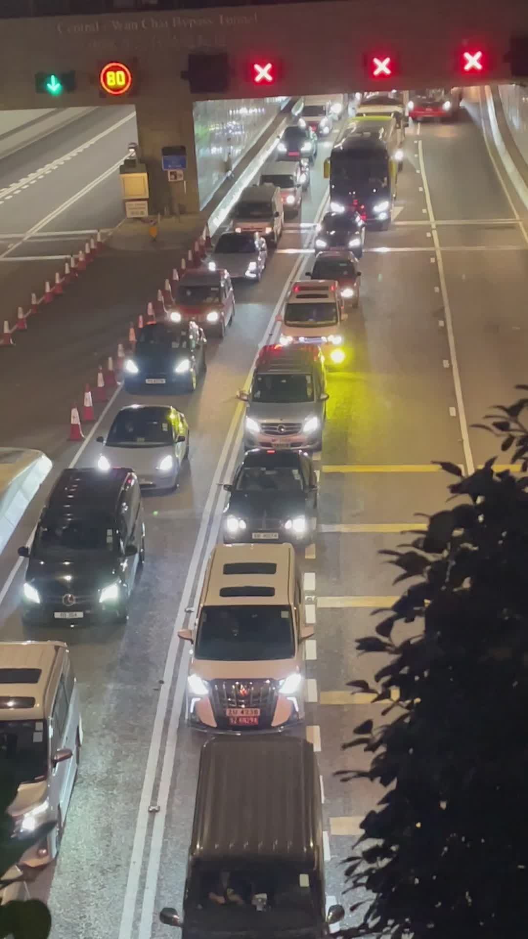Nighttime Traffic Jam at City Toll Booth Free Stock Video Footage ...