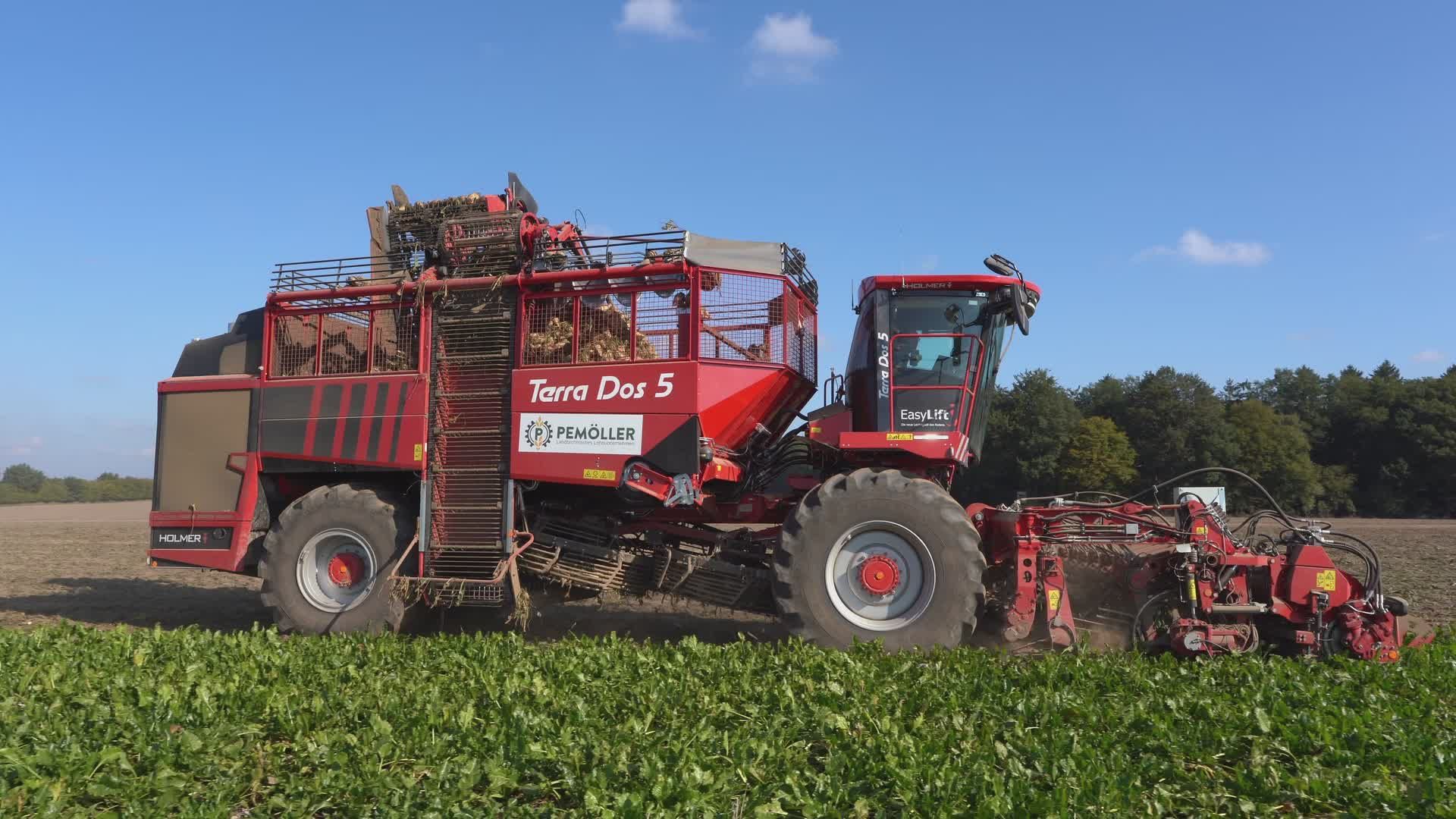Sugar Beet Harvest in Lütau, Germany Free Stock Video Footage, Royalty ...