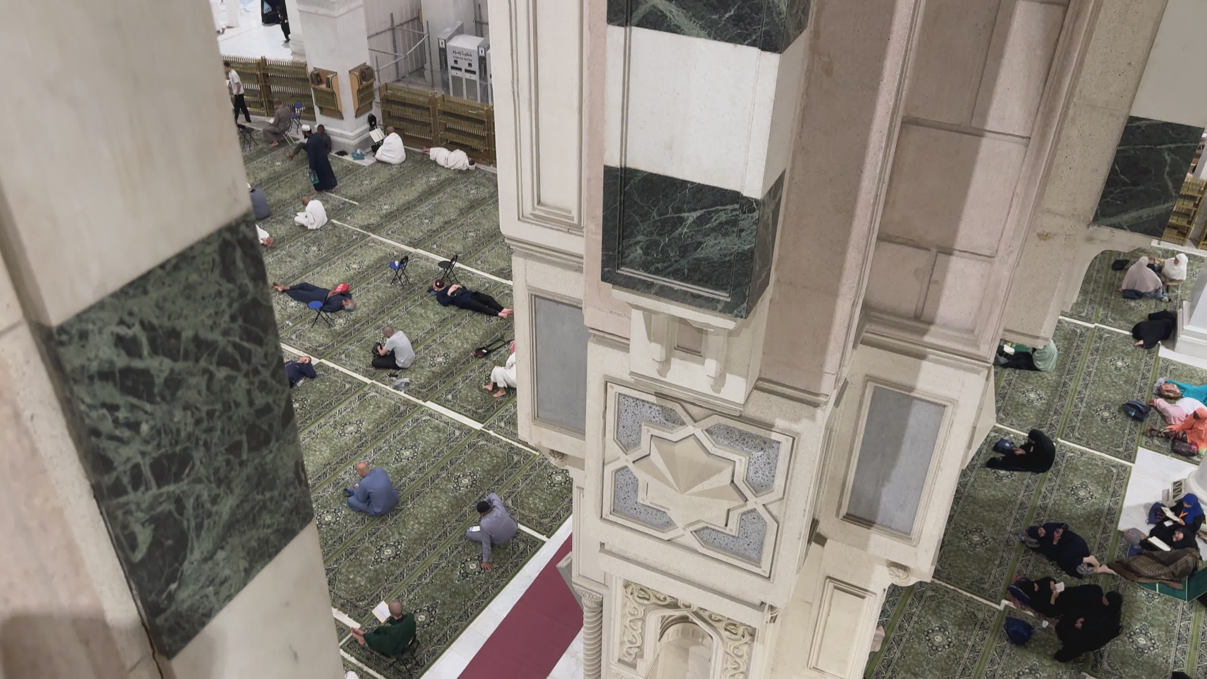 Aerial Interior View of Mecca's Grand Mosque Free Stock Video Footage ...