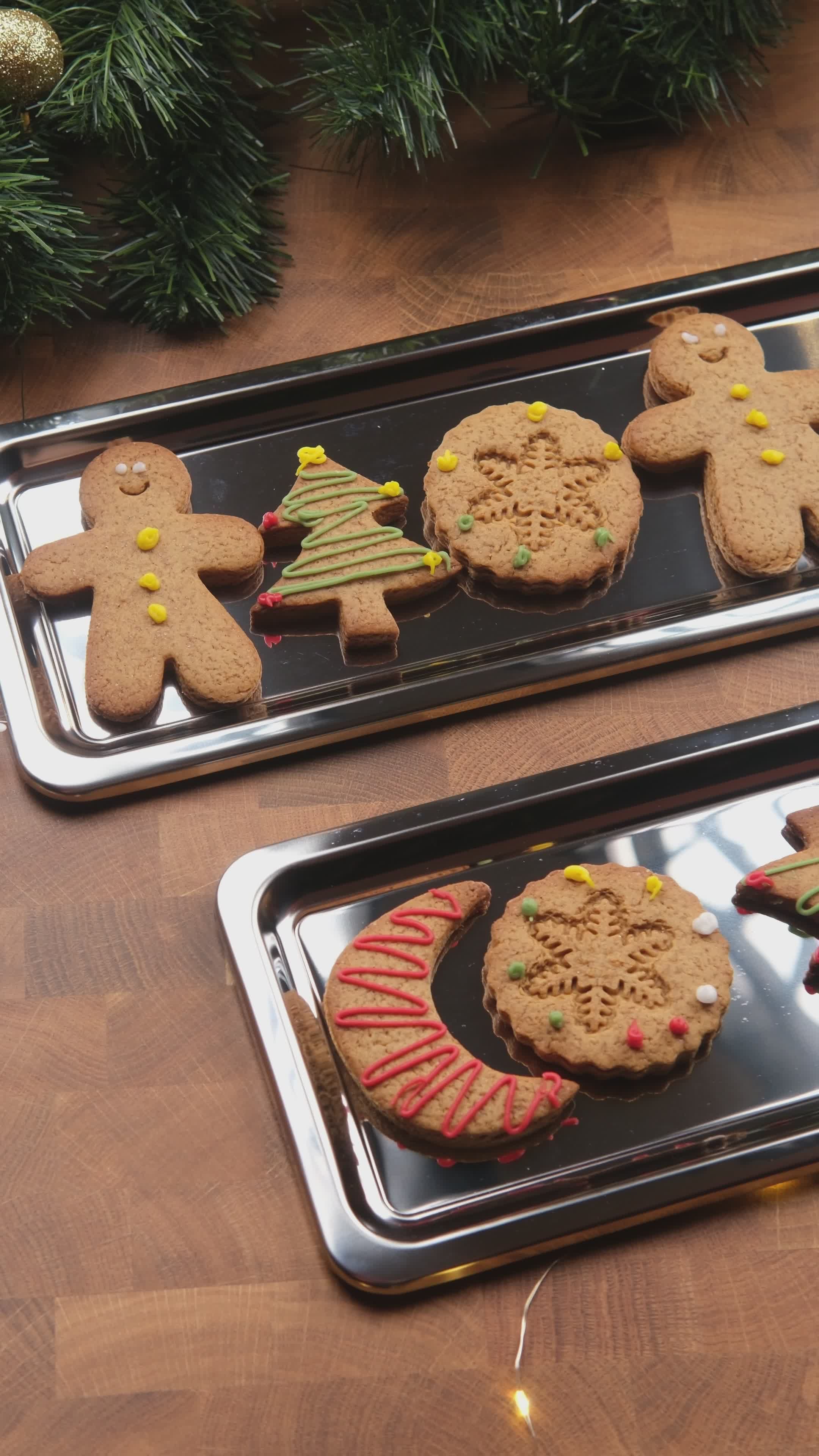 Delightful Christmas Cookie Tray Display Free Stock Video Footage ...