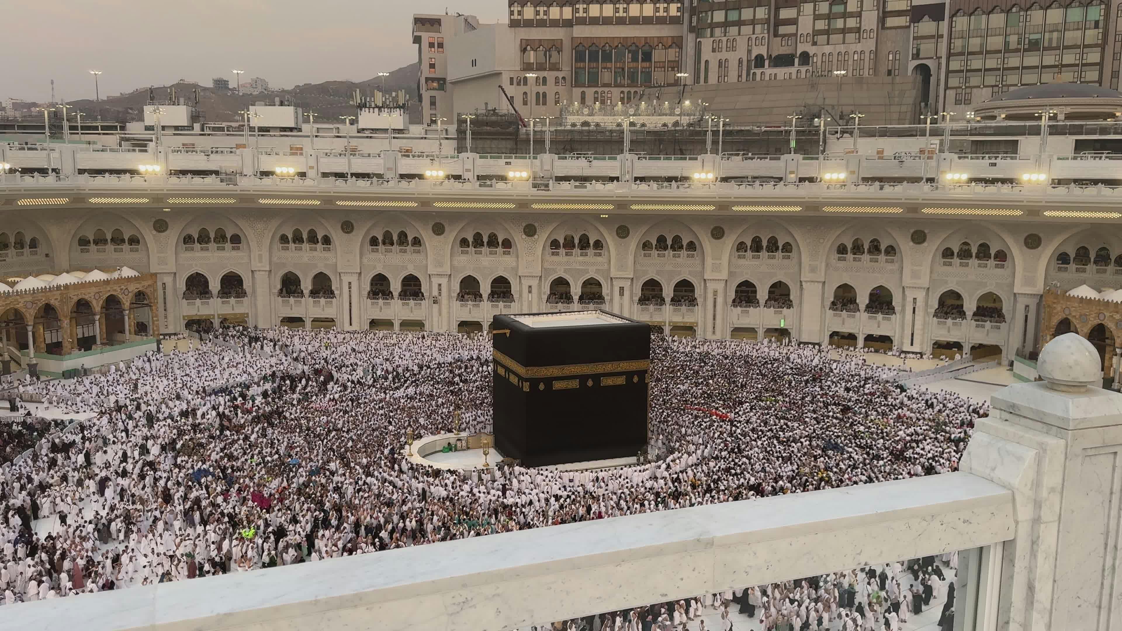 Aerial View of Kaaba in Mecca Free Stock Video Footage, Royalty-Free 4K ...