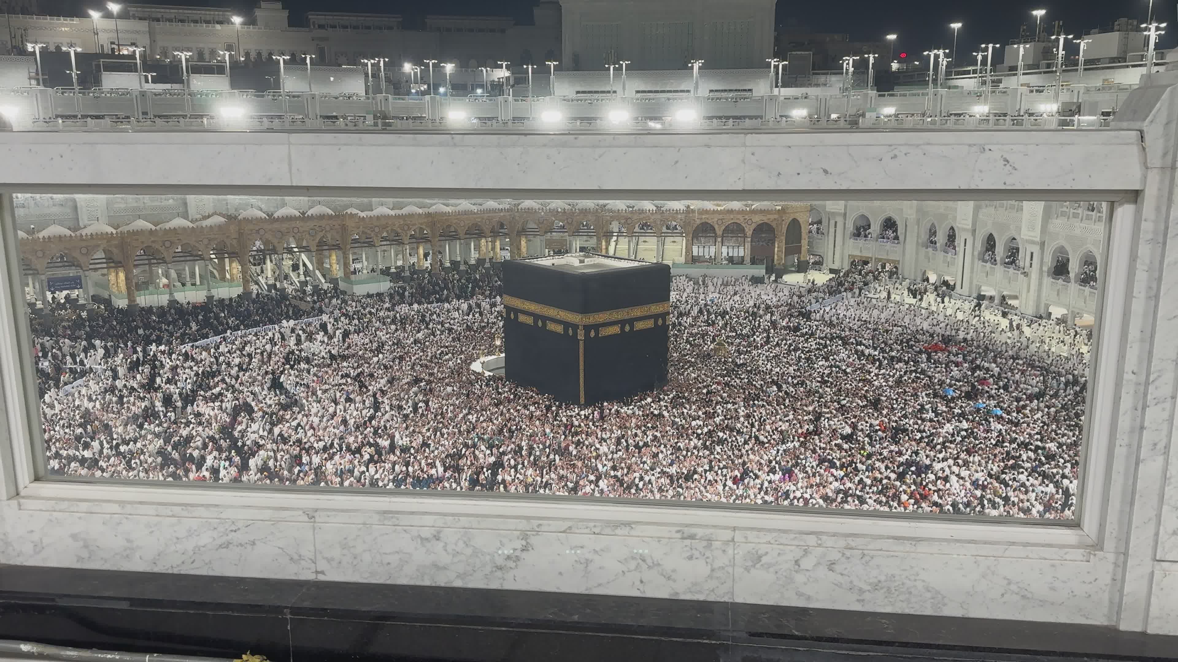 Aerial View of Kaaba During Hajj in Mecca Free Stock Video Footage ...