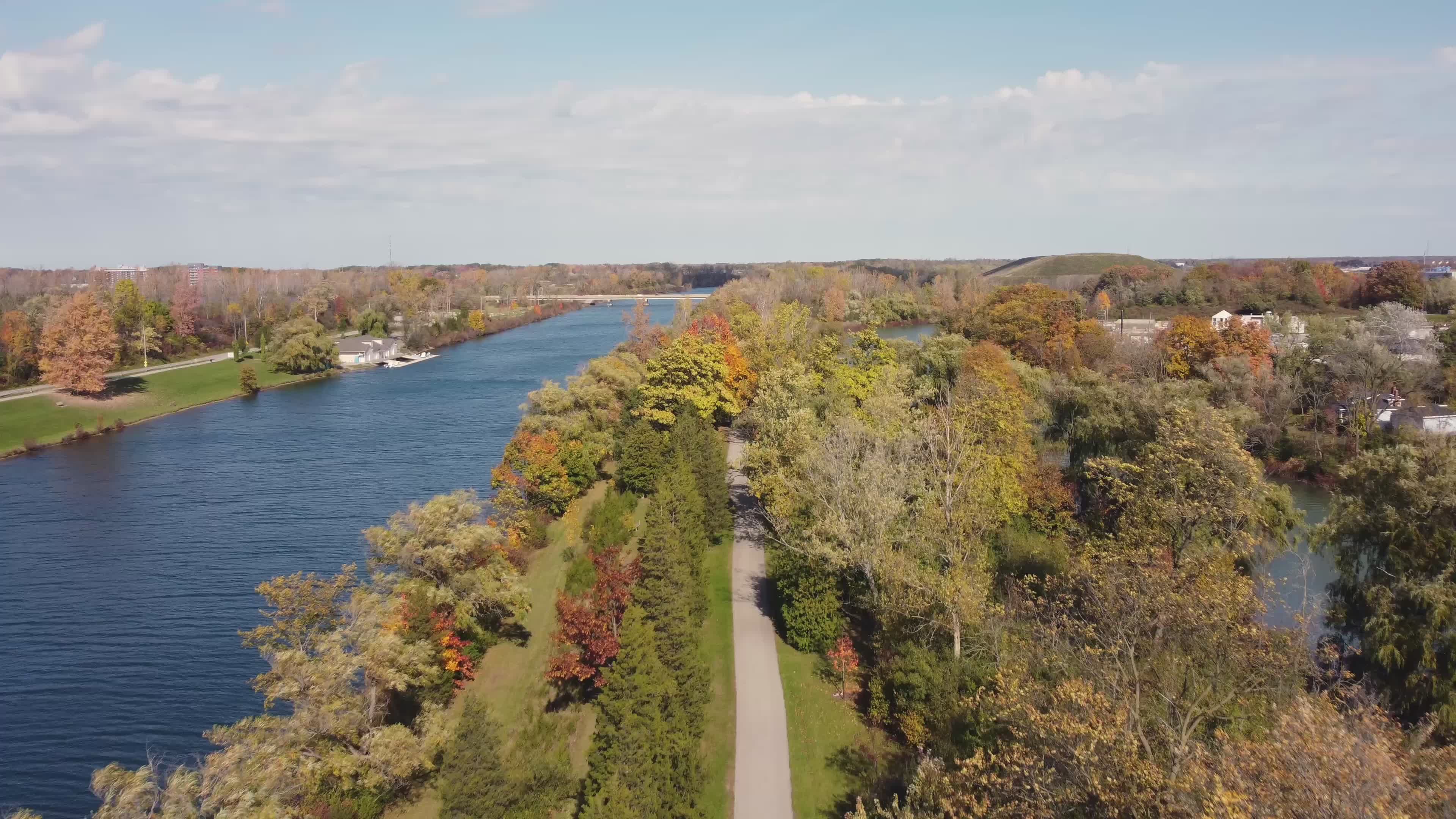 Aerial Drone View of Ontario's Fall Foliage Free Stock Video Footage ...