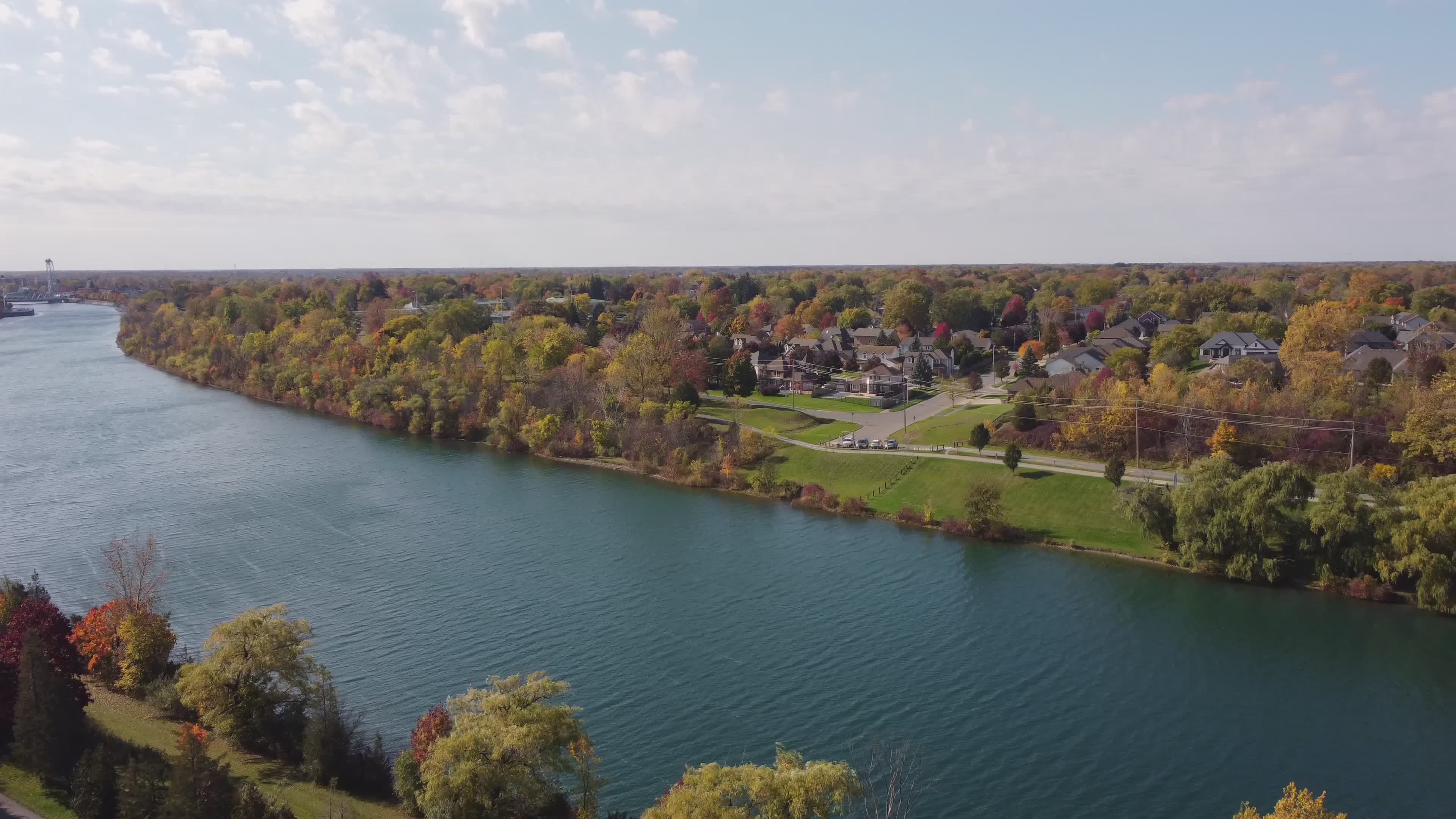 Aerial View of Fall Colors in Ontario, Canada Free Stock Video Footage ...