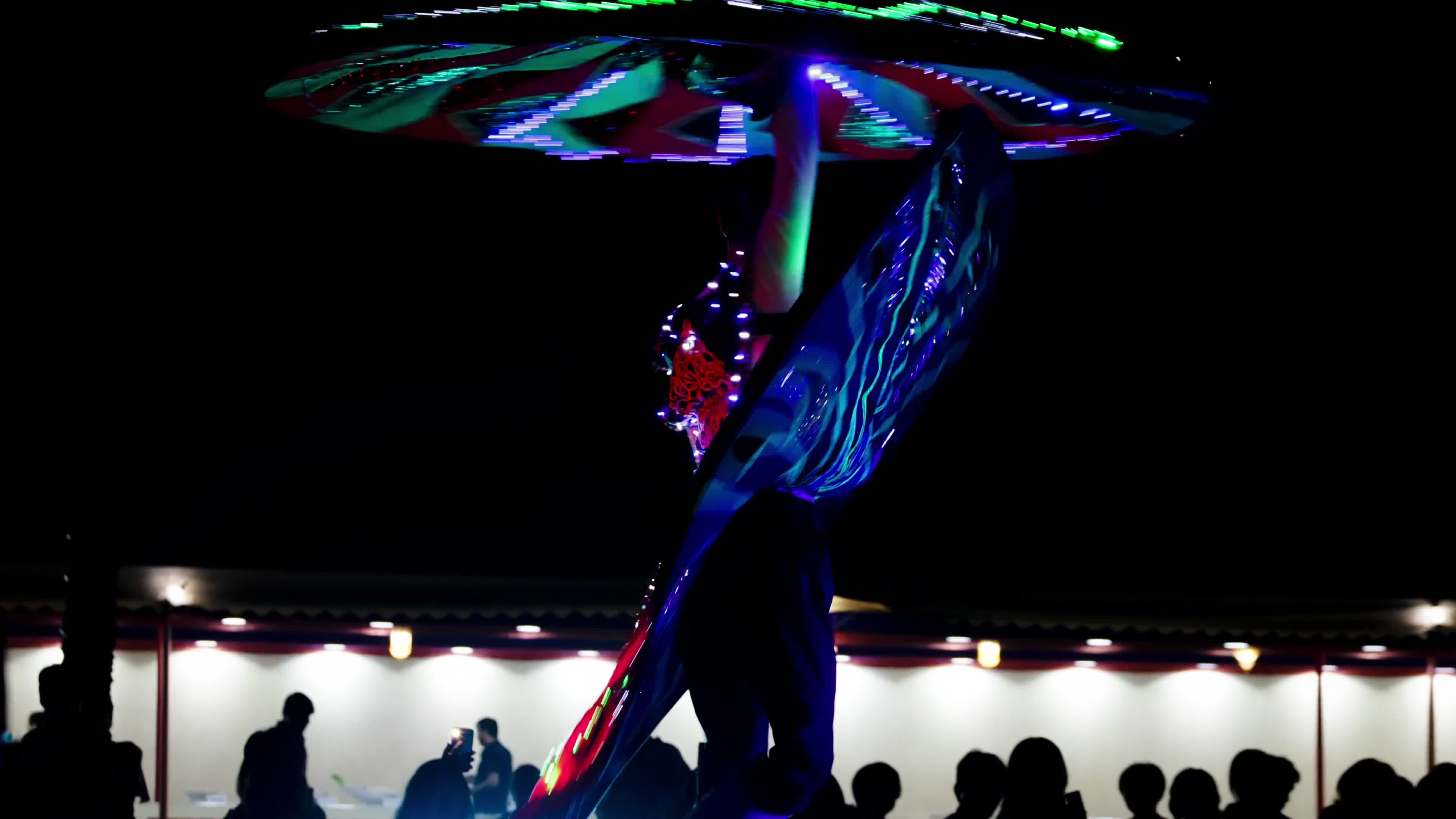 Vibrant LED Tanoura Dance Performance Free Stock Video Footage, Royalty ...