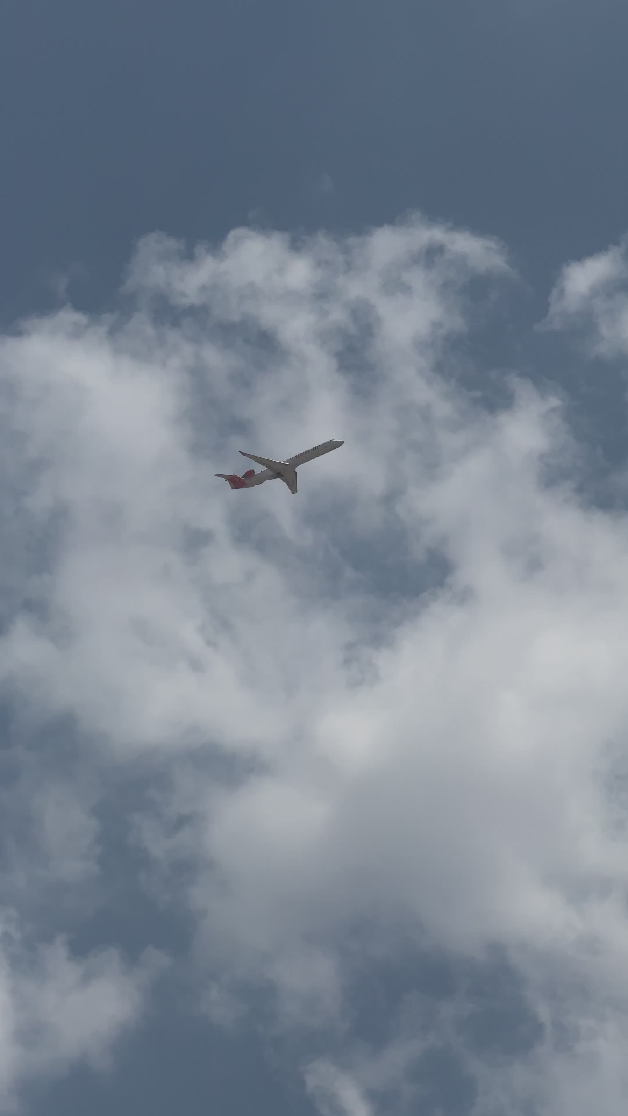 Commercial Airplane Soaring in Clear Blue Sky Free Stock Video Footage ...