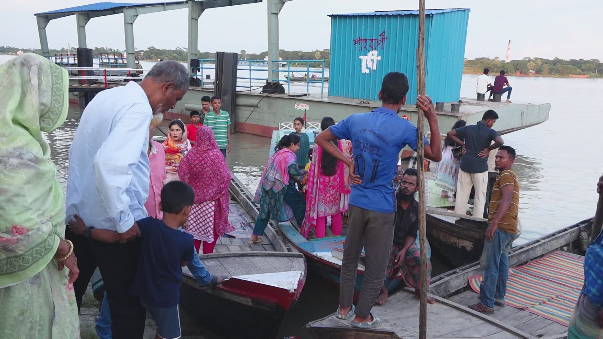 Traditional Boat Life at Barishal River Dock Free Stock Video Footage ...