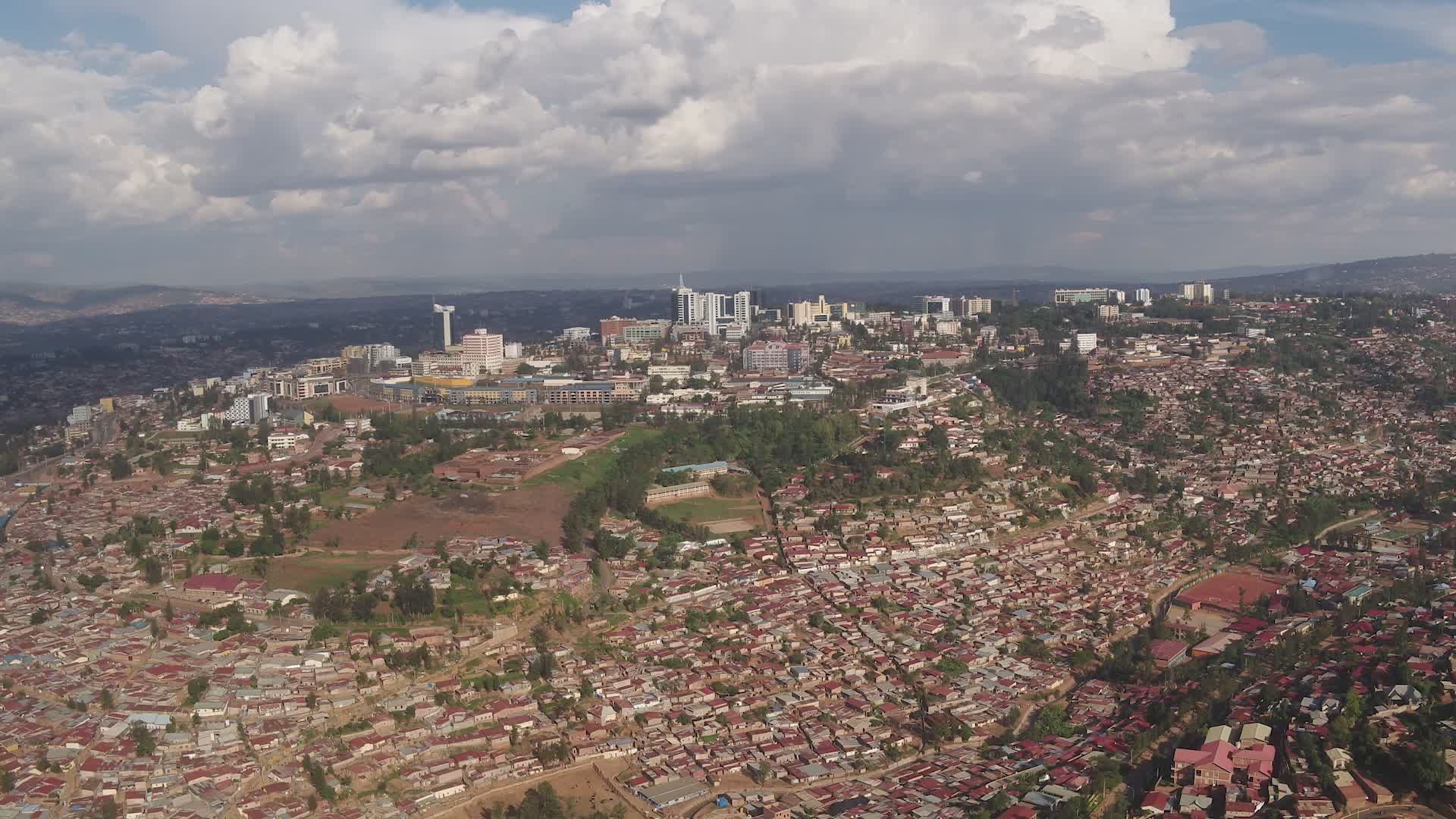 Aerial View of Kigali City with Landmarks Free Stock Video Footage ...