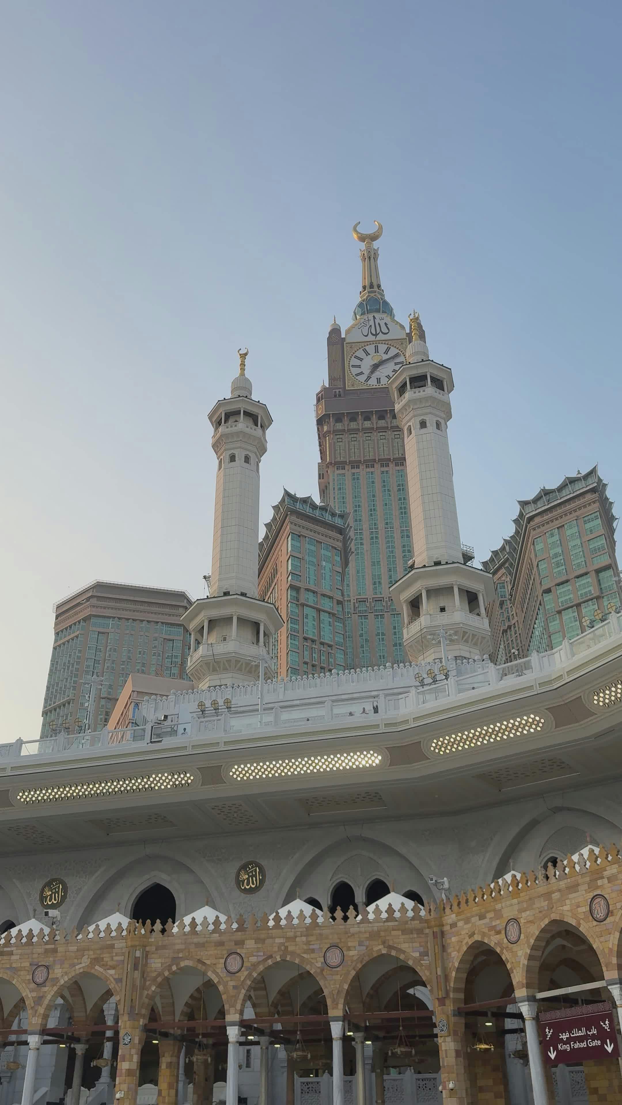 Iconic Architecture of Abraj Al Bait Towers Free Stock Video Footage ...
