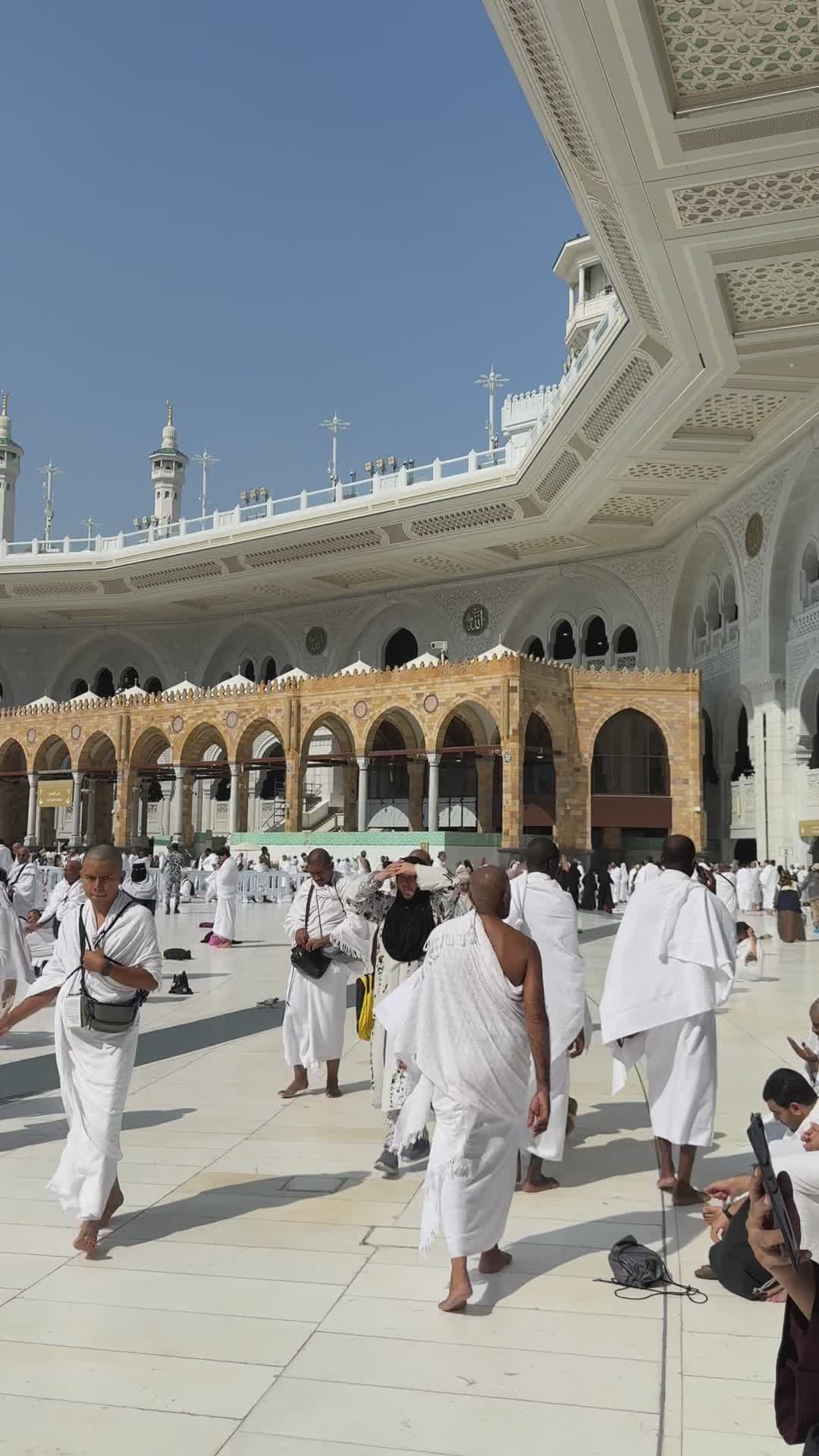 Pilgrims at Masjid al-Haram, Mecca, Saudi Arabia Free Stock Video ...