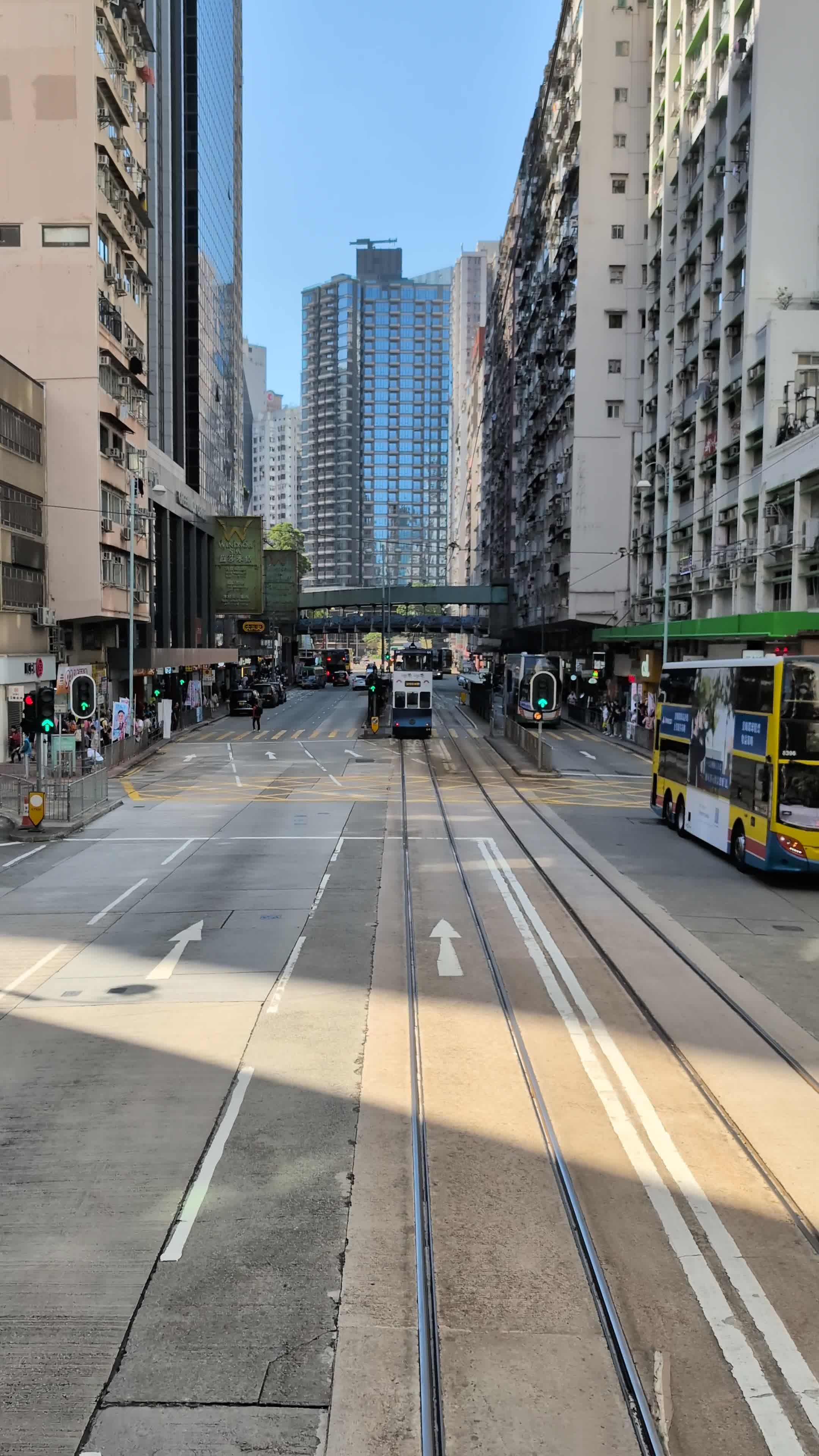 Urban Street Scene with Trams in Hong Kong Free Stock Video Footage ...