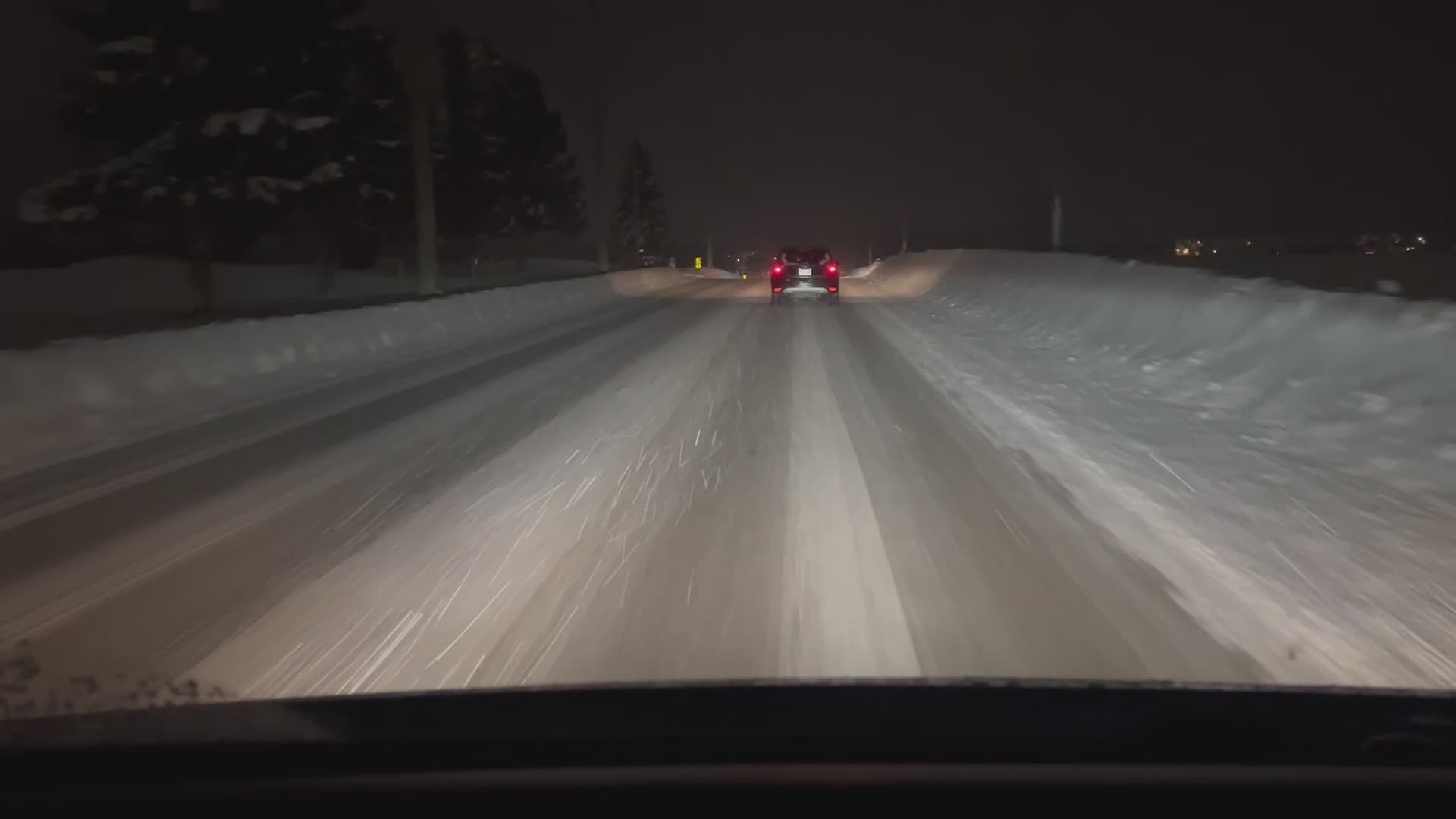 Night Drive on Snowy Winter Road Free Stock Video Footage, Royalty-Free ...