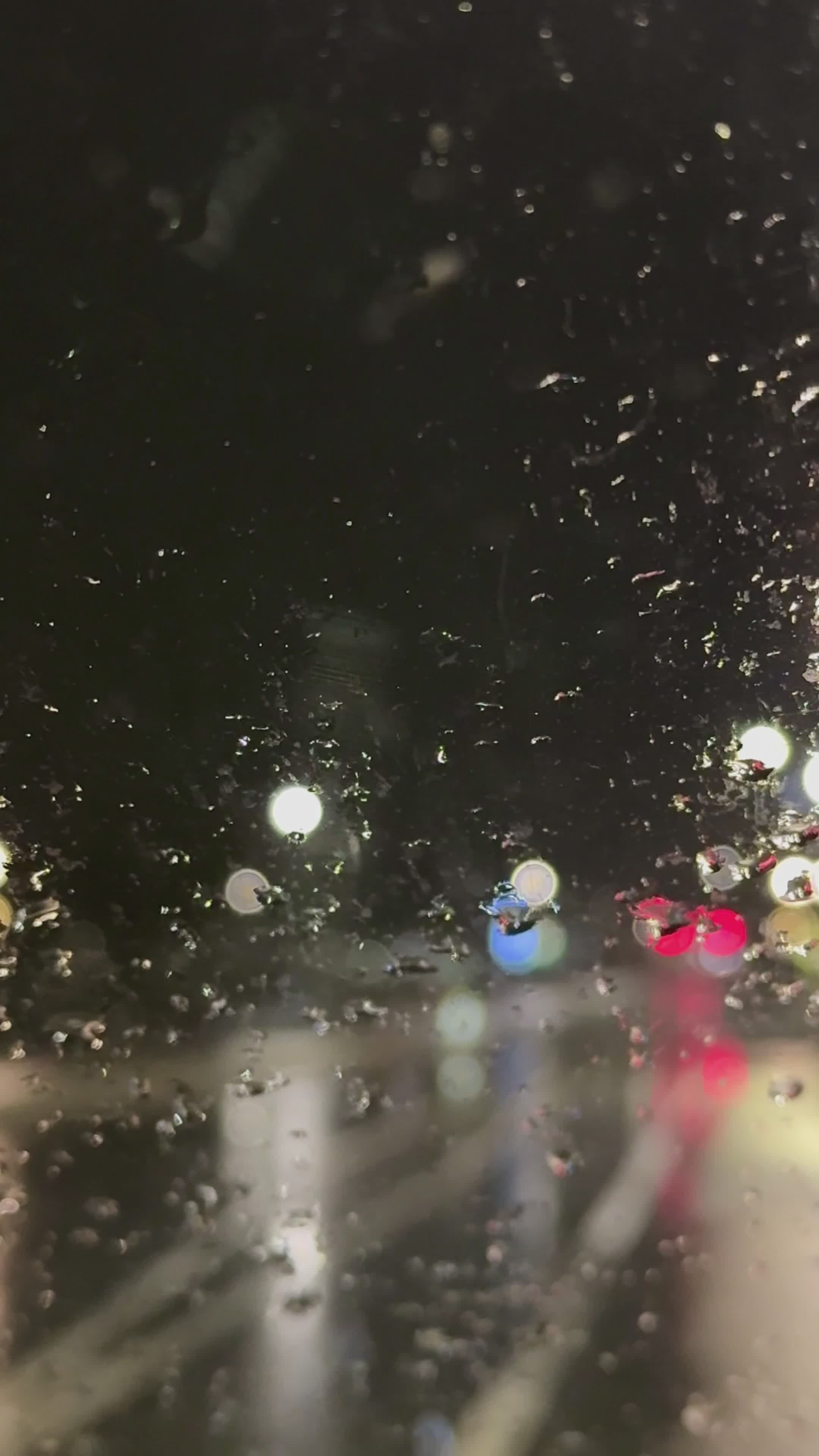 Rainy Night City Lights Bokeh Background Free Stock Video Footage ...