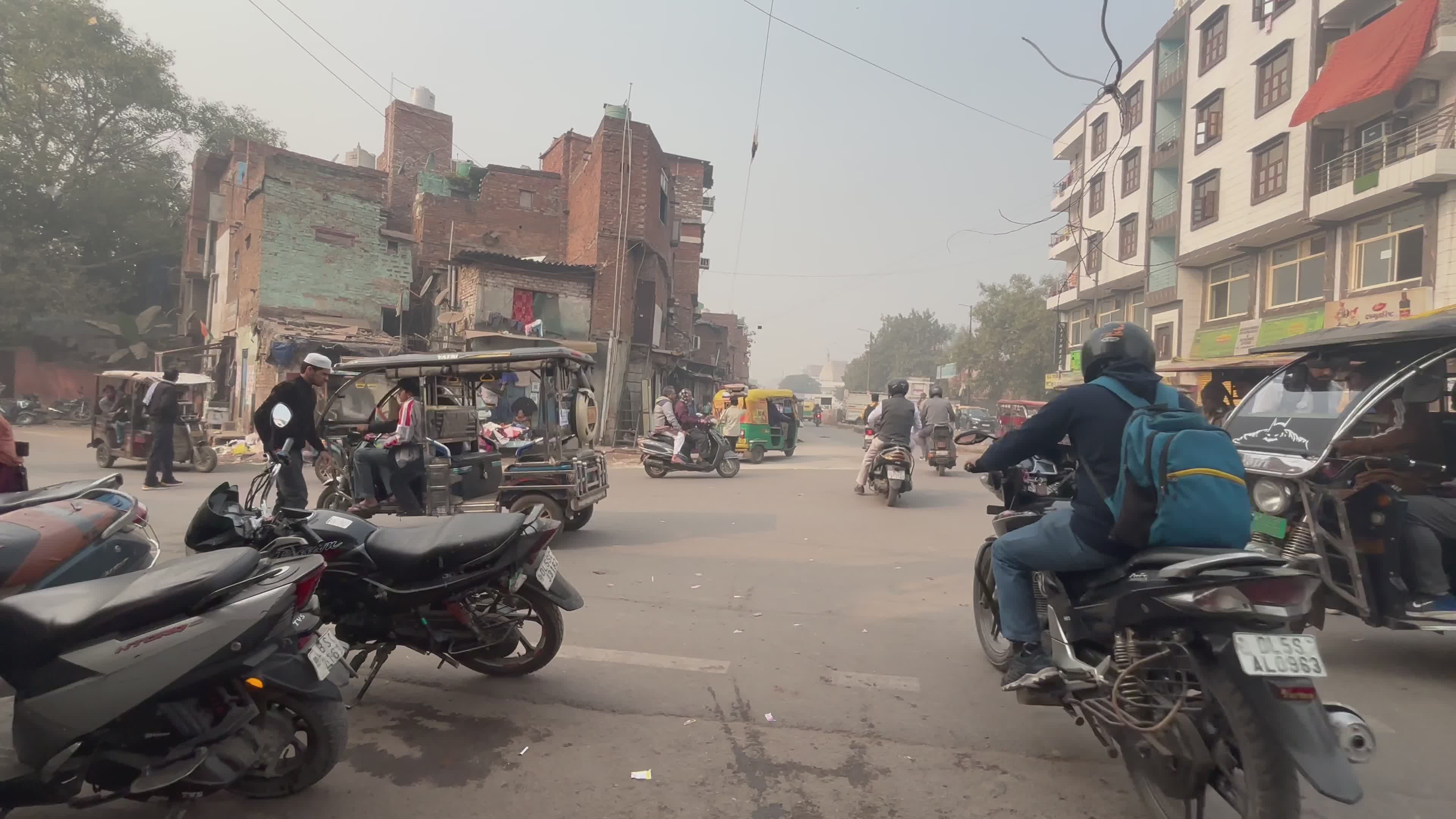 Bustling Street Scene in Urban India Free Stock Video Footage, Royalty ...