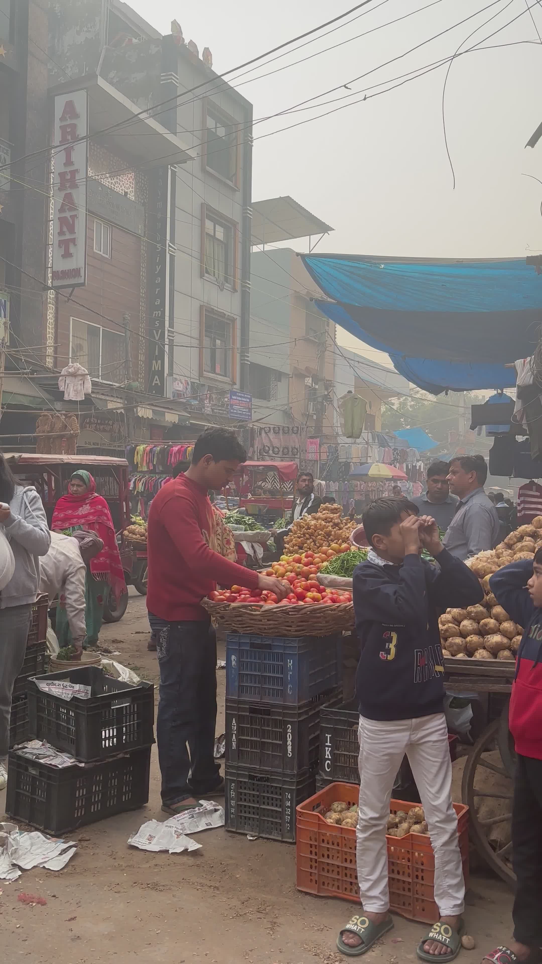 Vibrant Indian Street Market Scene Free Stock Video Footage, Royalty ...
