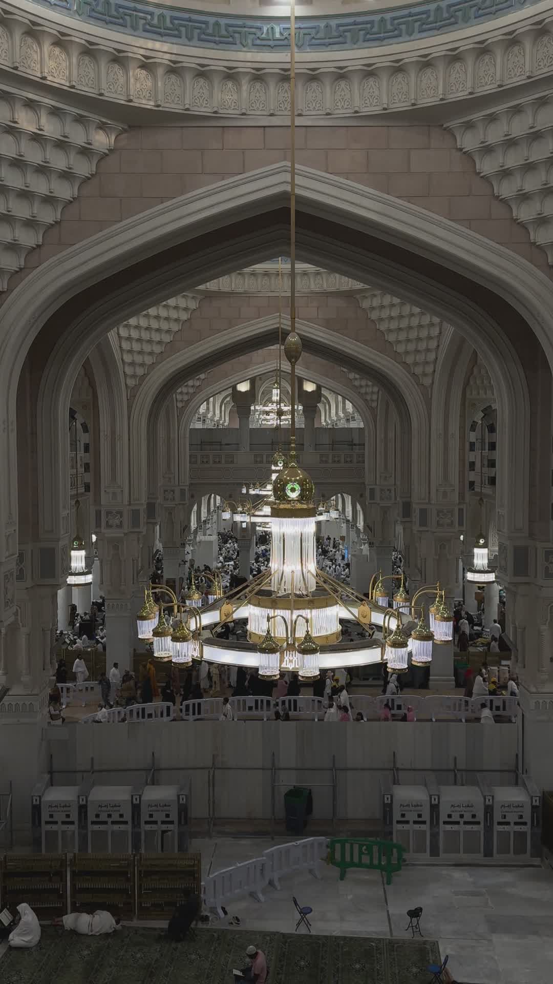 Interior of a Grand Mosque in Mecca Free Stock Video Footage, Royalty ...