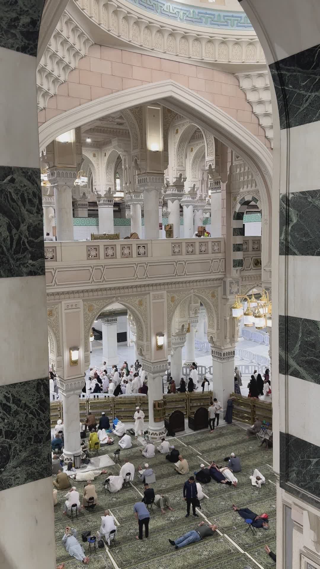 Inside View of Al-Masjid an-Nabawi, Medina Free Stock Video Footage ...
