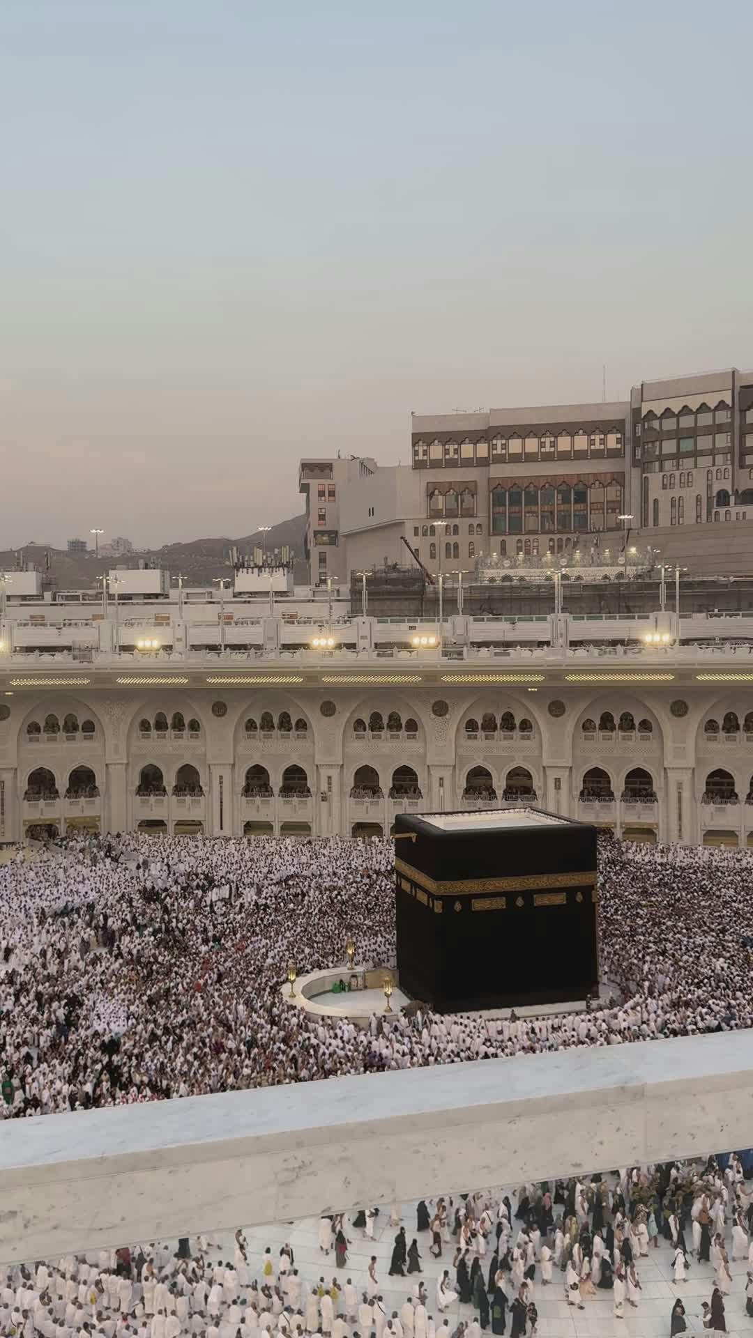 Aerial View of Pilgrims at the Kaaba, Mecca Free Stock Video Footage ...