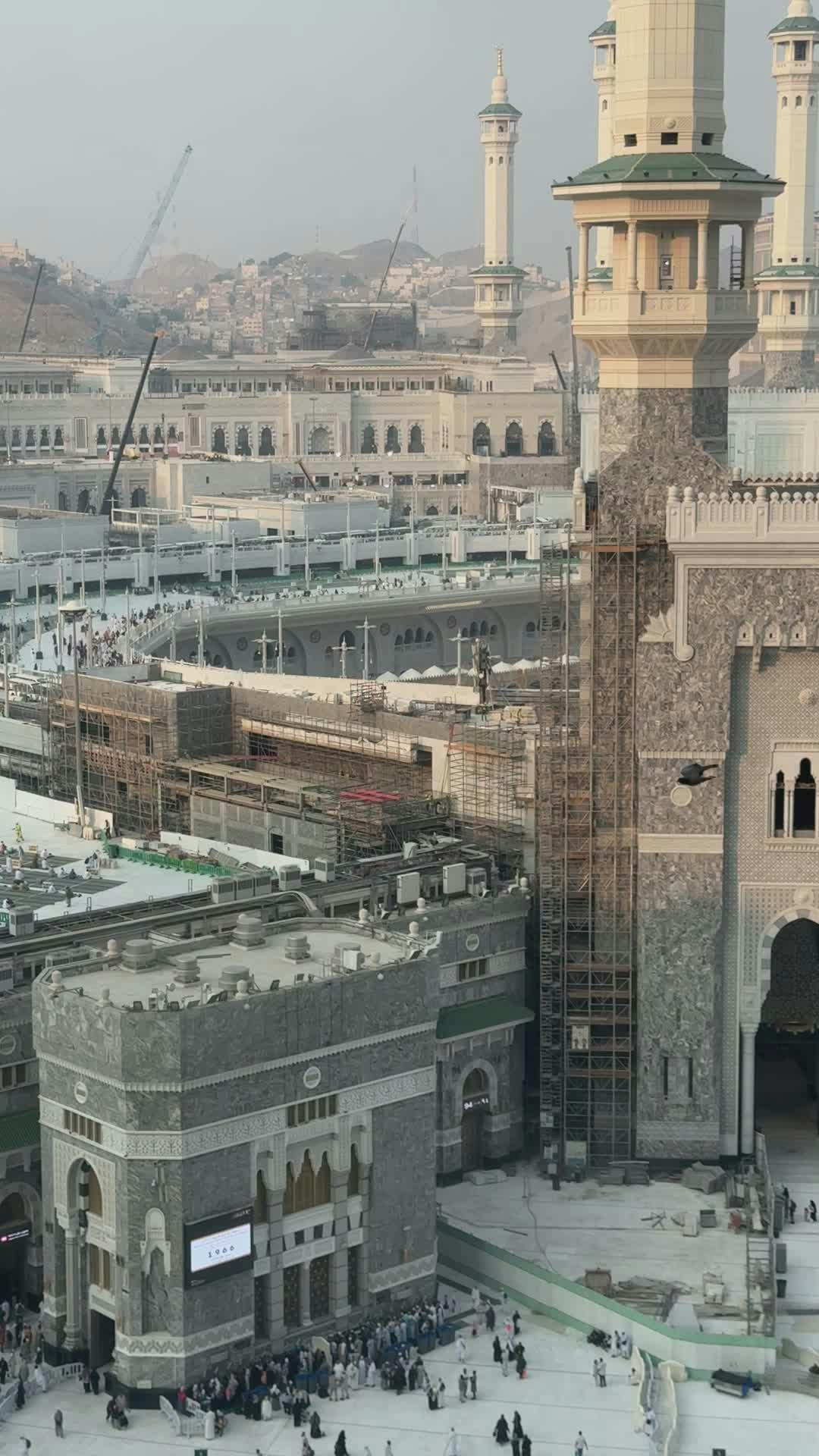 Aerial View of the Holy Kaaba in Mecca Free Stock Video Footage ...