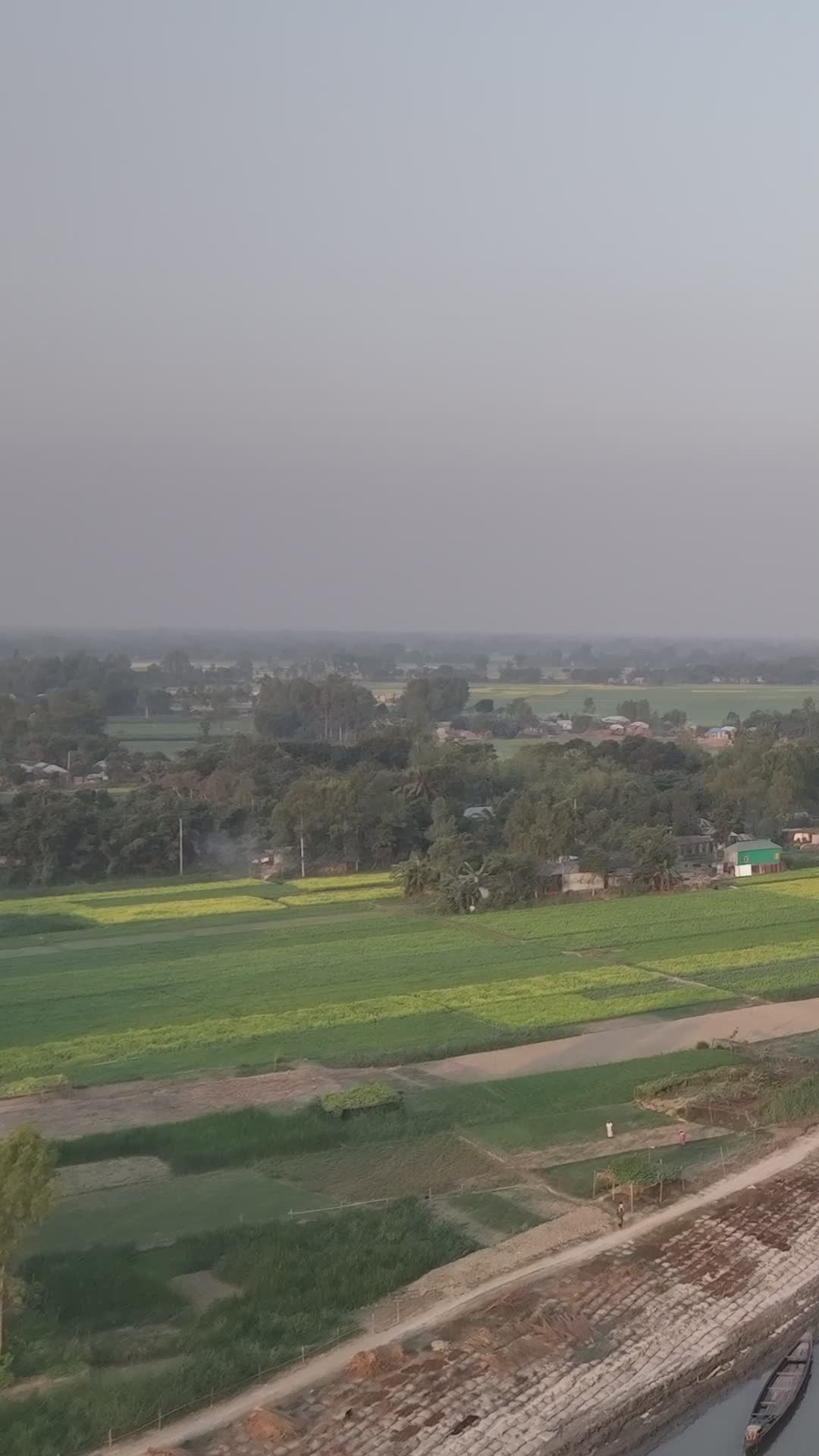 Scenic Drone View of Jamuna River Landscape Free Stock Video Footage ...