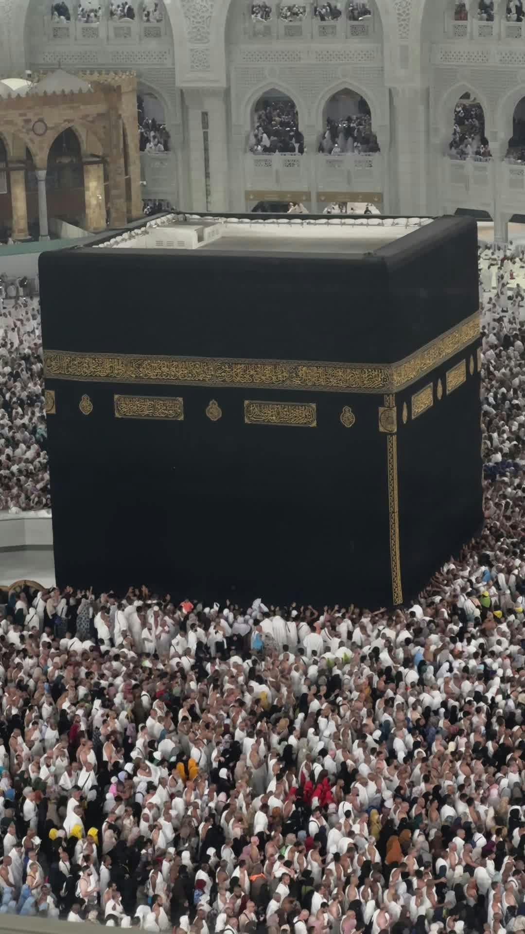 Aerial View of Kaaba during Hajj Pilgrimage Free Stock Video Footage ...