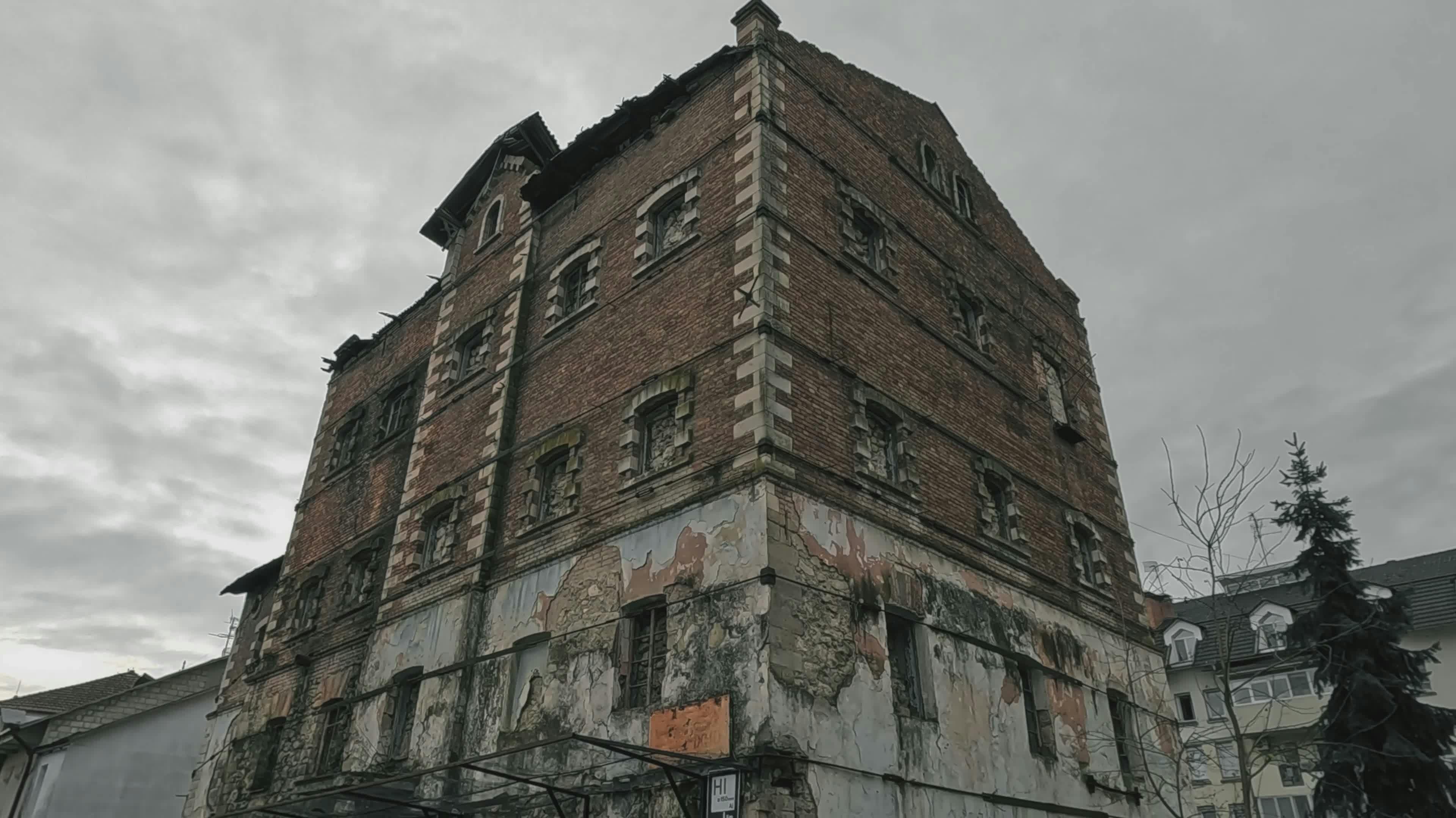 Abandoned Flour Mill: Historical Architecture Scene Free Stock Video Footage, Royalty-Free 4K ...