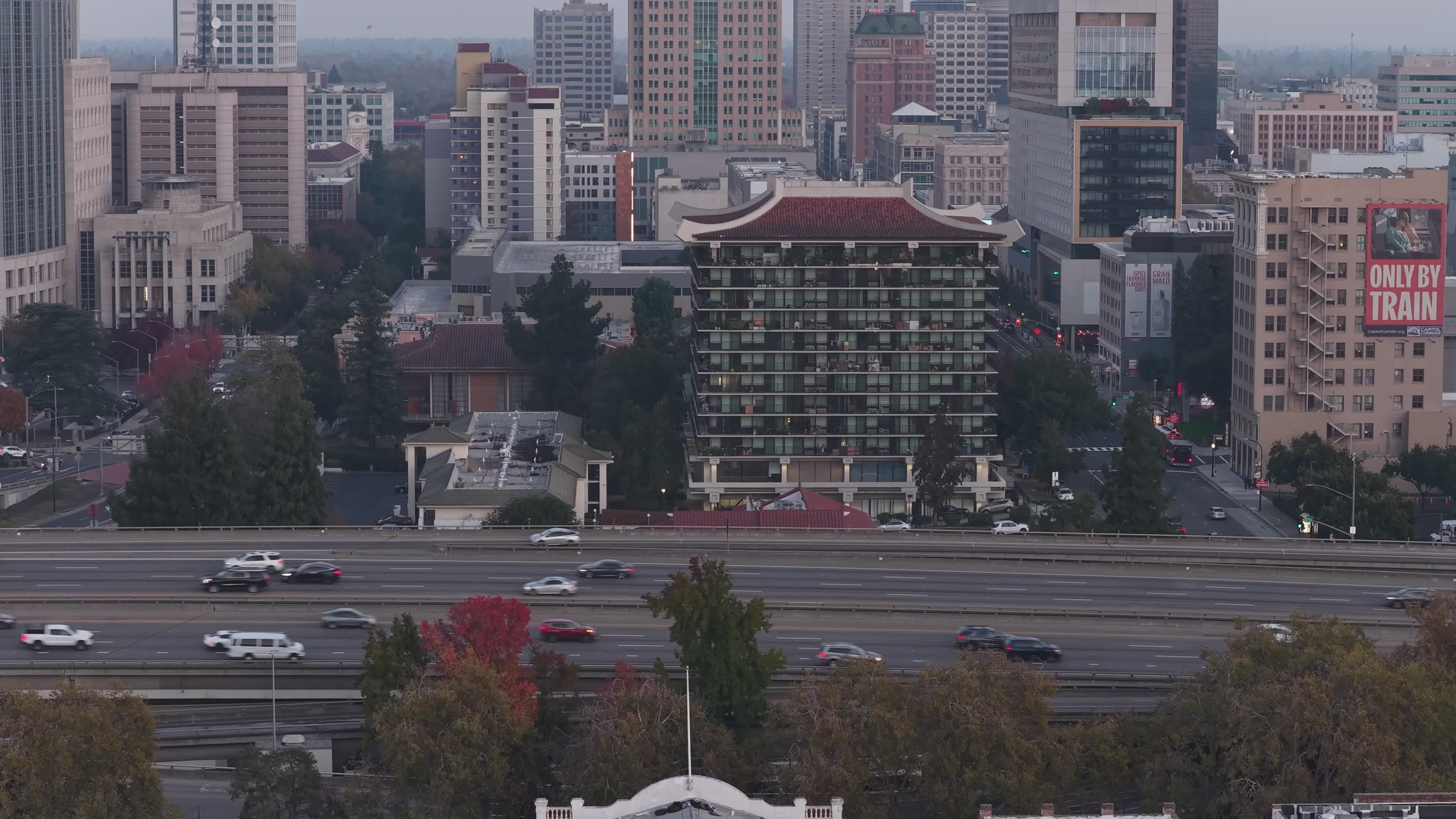 Stunning Cityscape Sunset Over Sacramento Skyline Free Stock Video ...